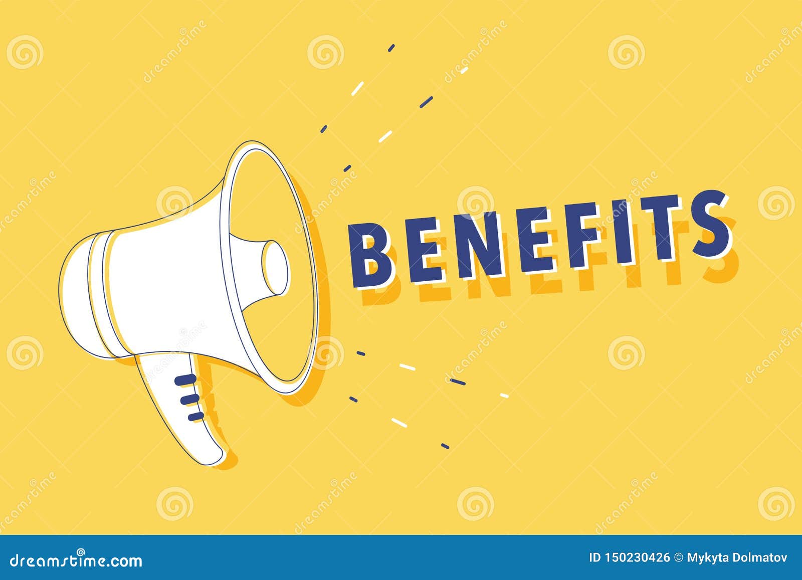 Megaphone with Benefits Speech Bubble. Loudspeaker. Banner for Business ... Megaphone with Benefits Speech Bubble. Loudspeaker. Banner for Business ...