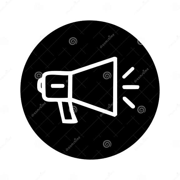 Megaphone Black Icon, Concept Illustration. Bullhorn Vector Flat Symbol, Glyph Sign Stock Vector ...