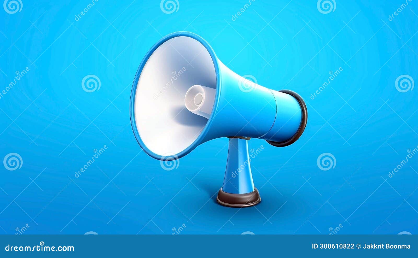 Megaphone on Blue Background, Generative AI Illustrations Stock ...