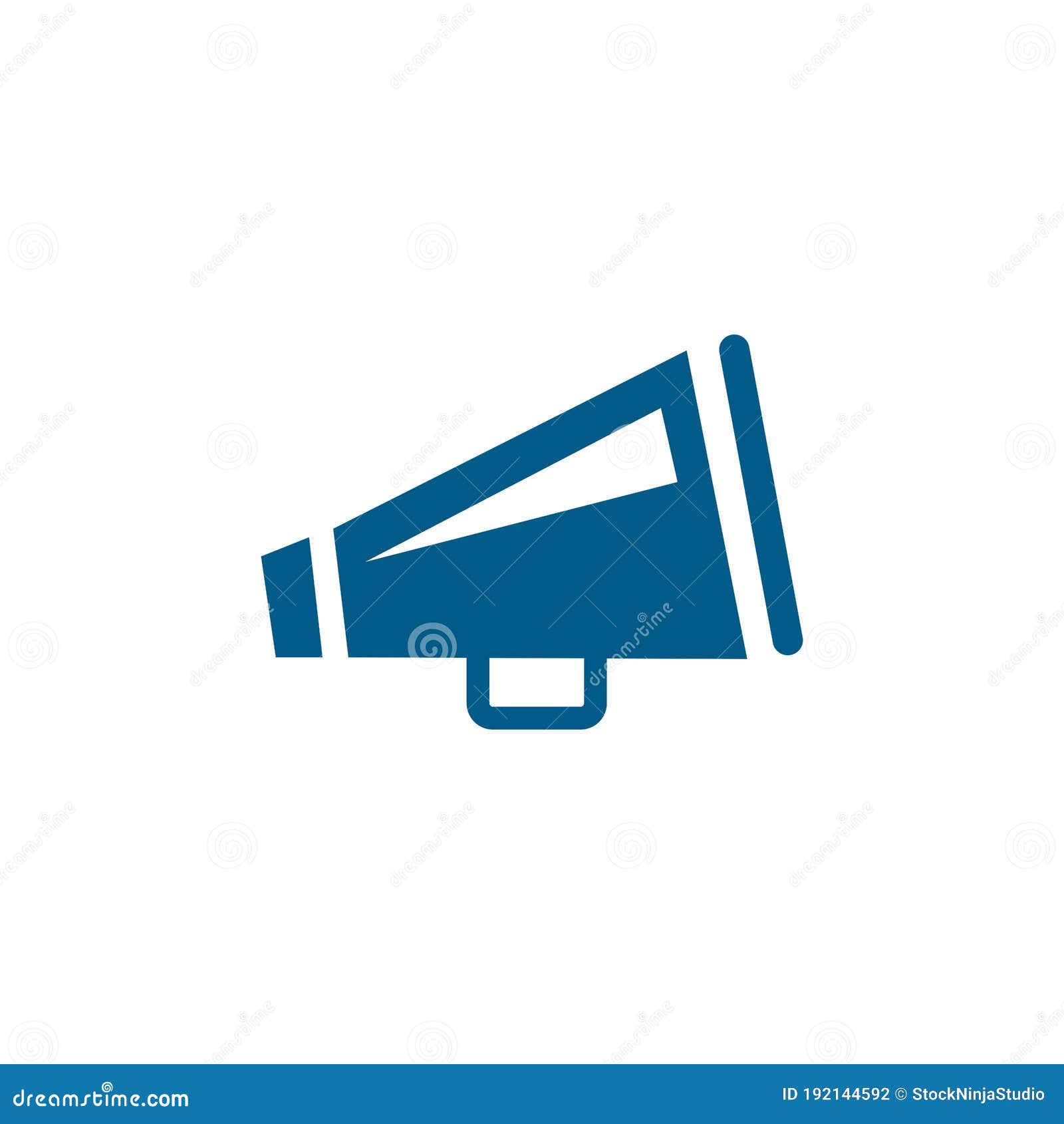 Megaphone Blue Icon on White Background. Blue Flat Style Vector ...