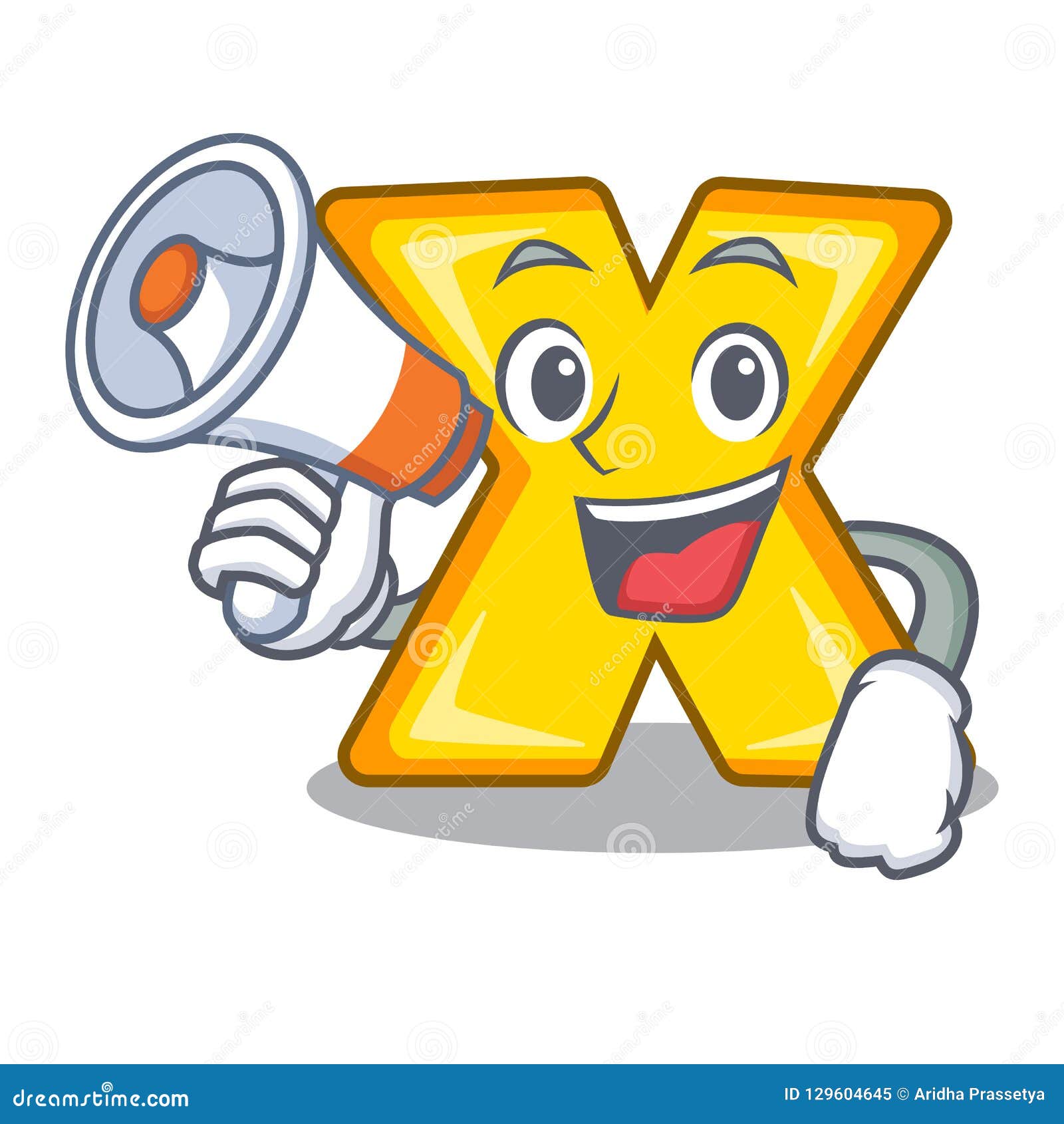 With Megaphone Character Cartoon Multiply Sign for Logo Stock Vector ...