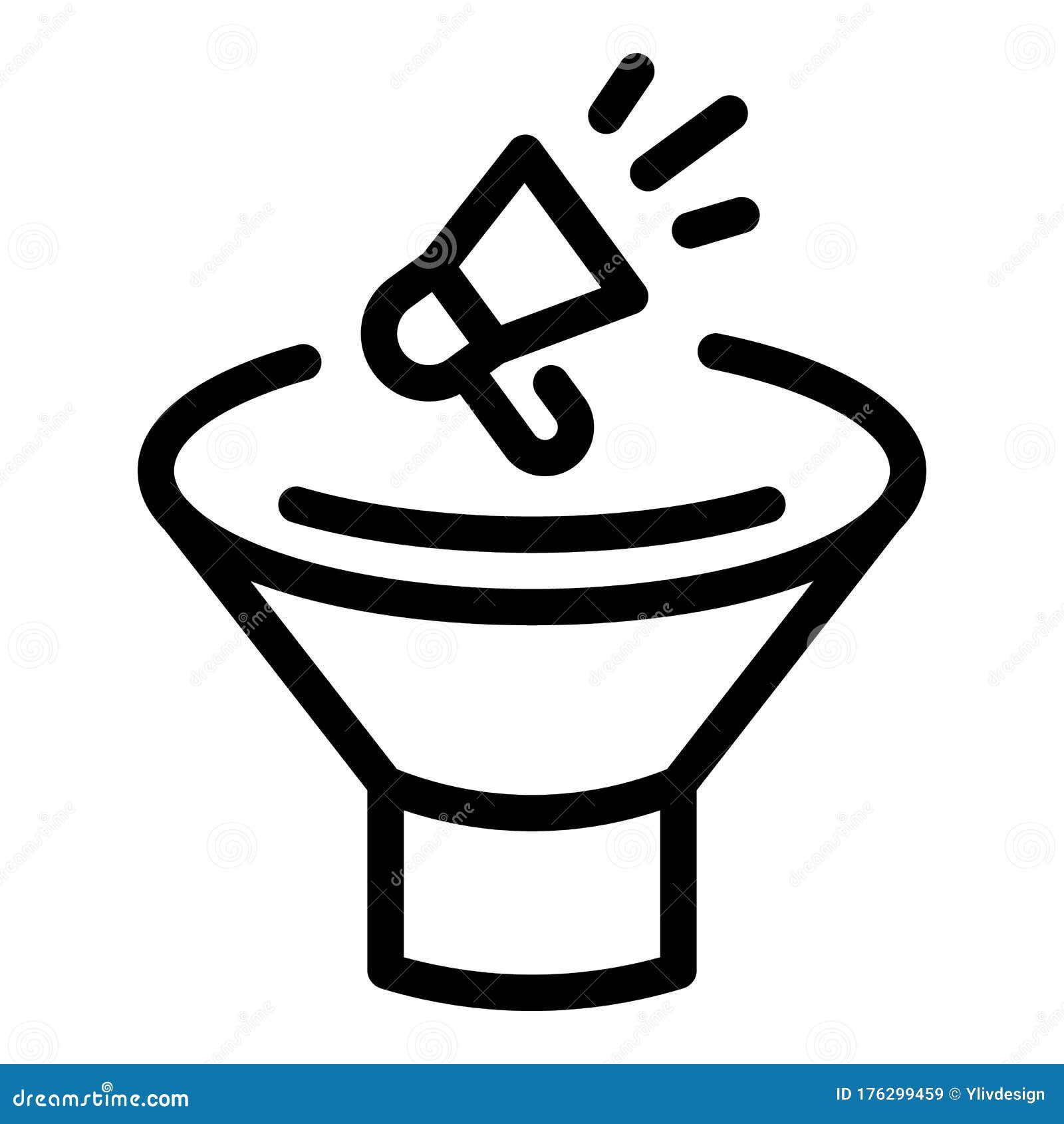 Conversion Funnel Rate Funnel Optimisation Icon Stock Illustration ...