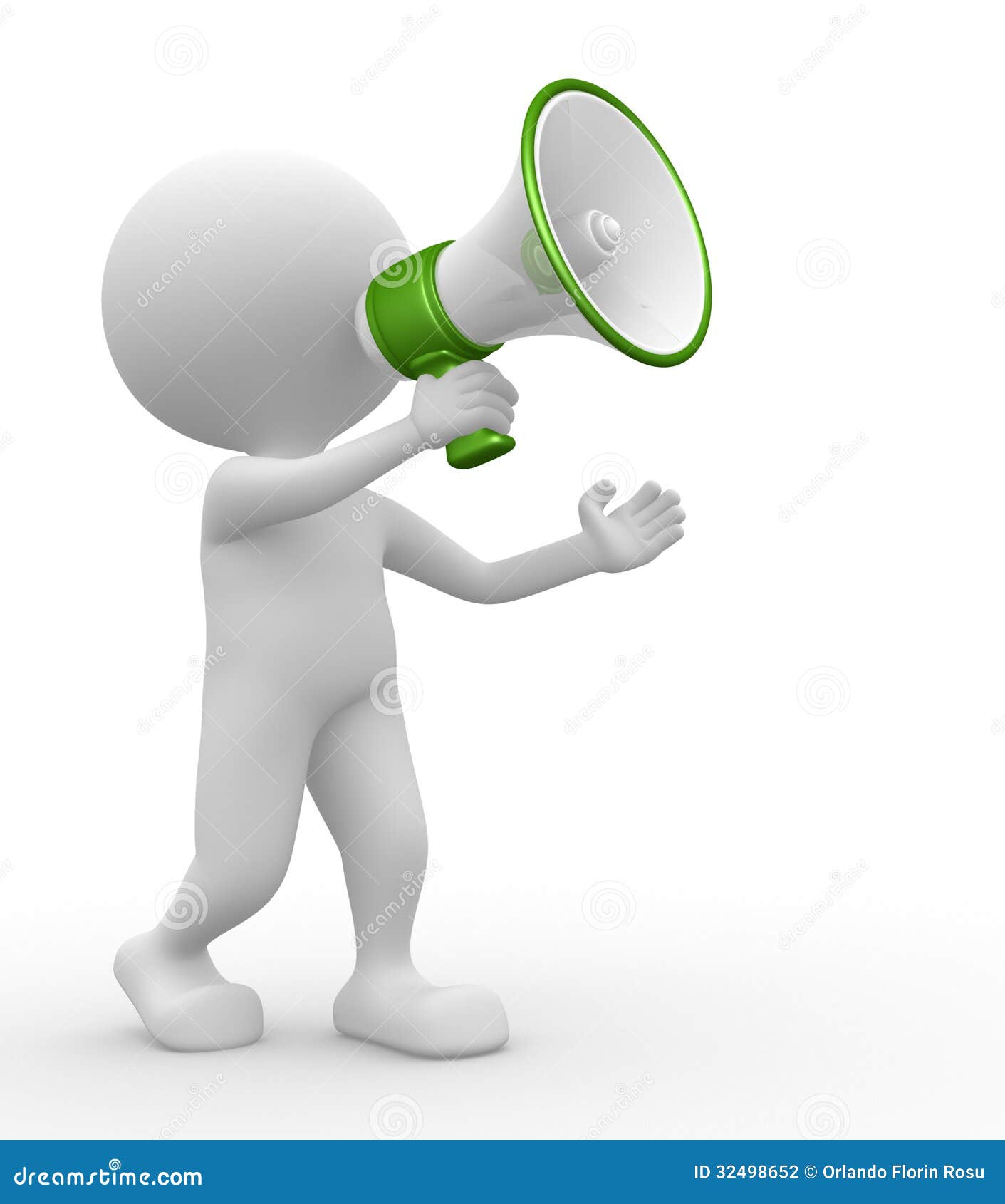 Megaphone stock illustration. Illustration of human, manager - 32498652