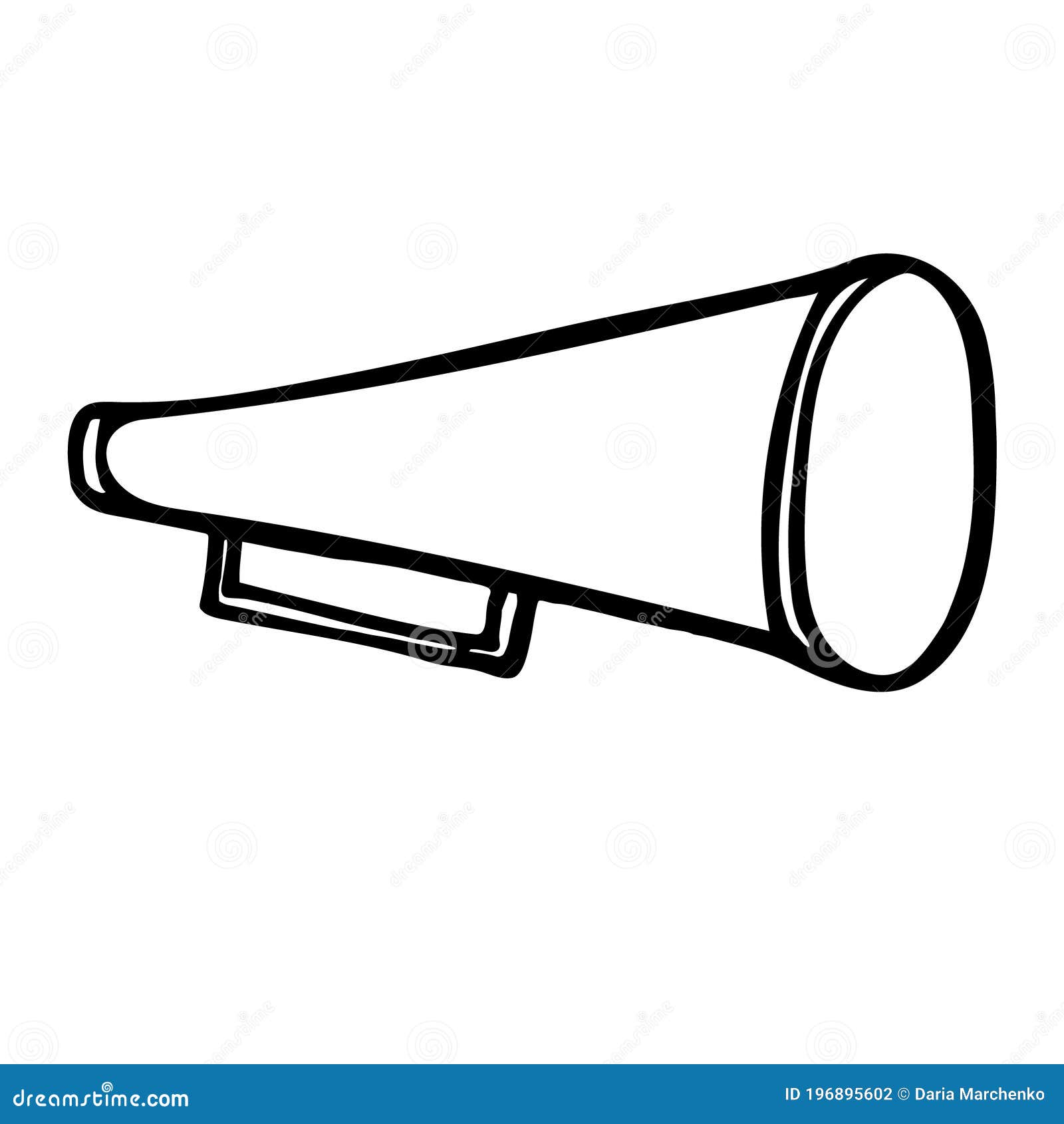 Megaphone Doodle Illustration Hand Drawn Stock Vector - Illustration of ...