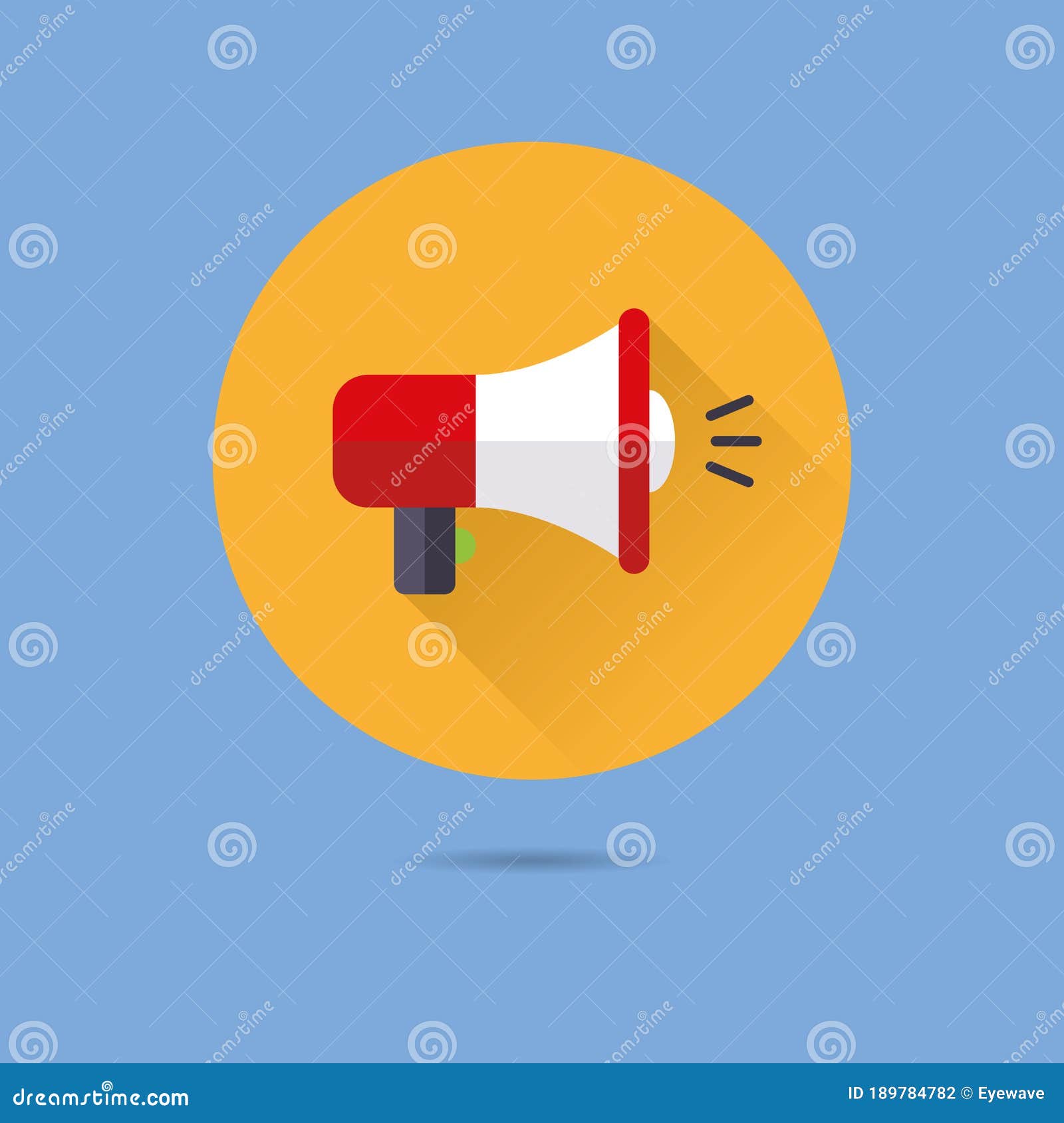 Megaphone Flat Design Vector Icon Stock Vector - Illustration of ...