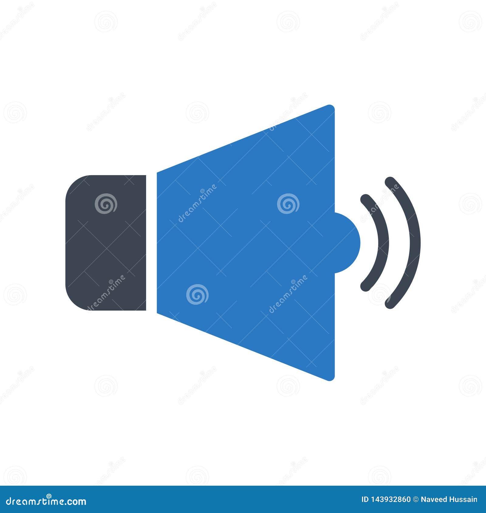 Megaphone Glyphs Color Vector Icon Stock Vector - Illustration of ...