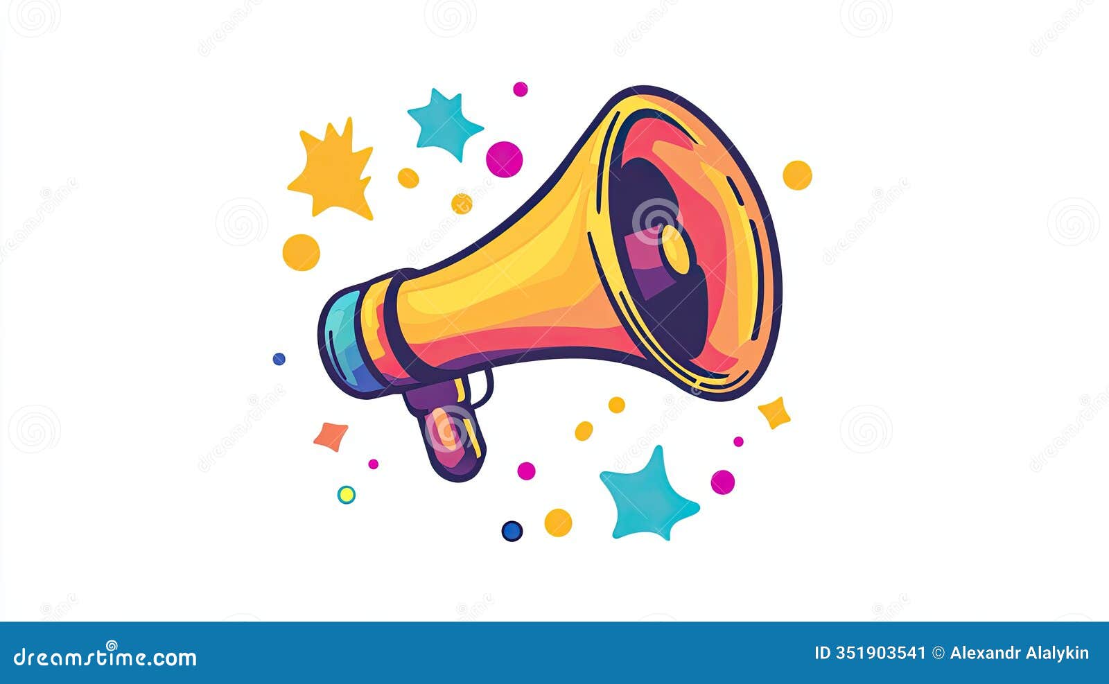 Megaphone Graphic Icon. Megaphone Sign Isolated on White Background ...