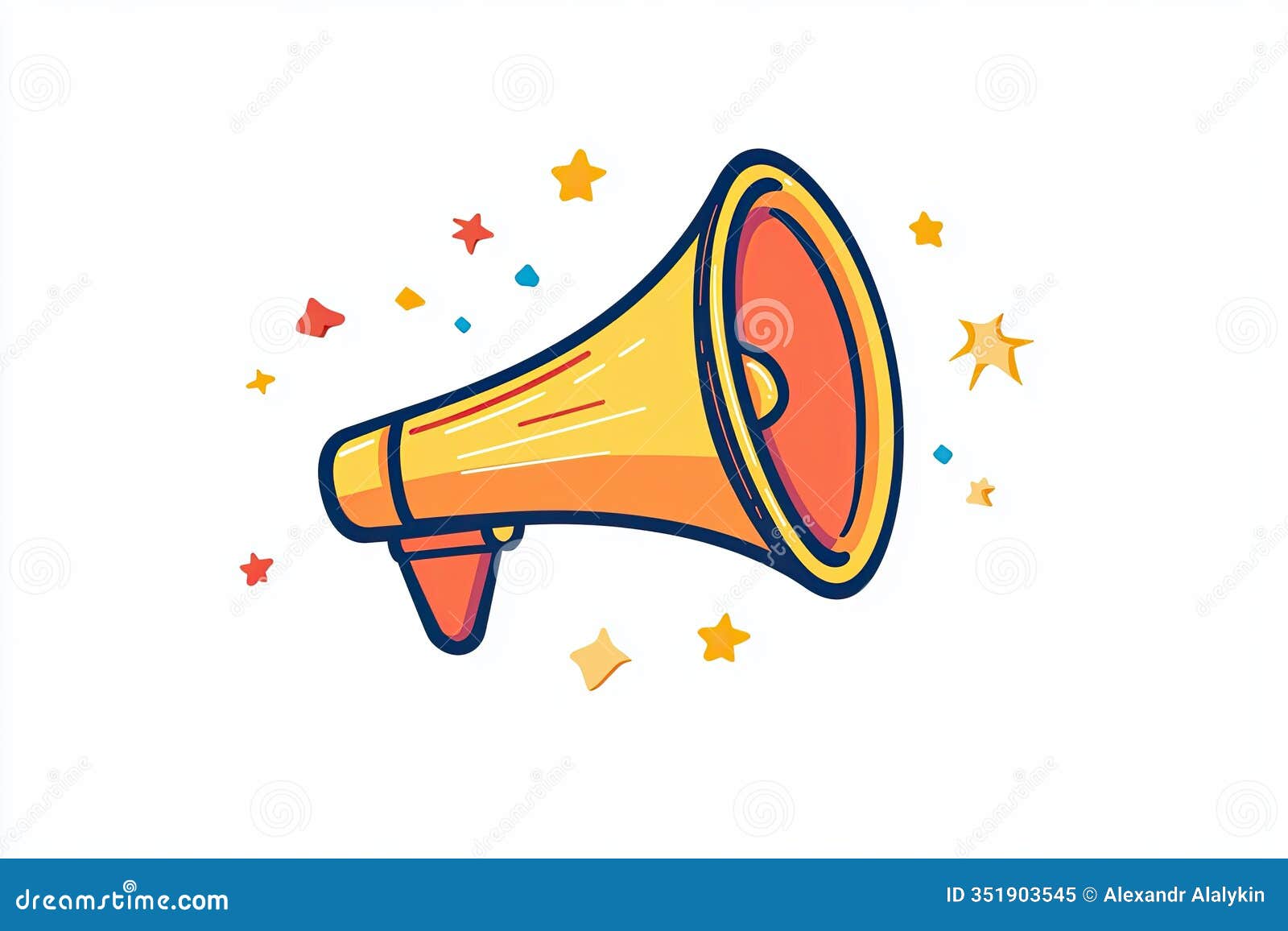 Megaphone Graphic Icon. Megaphone Sign Isolated on White Background ...