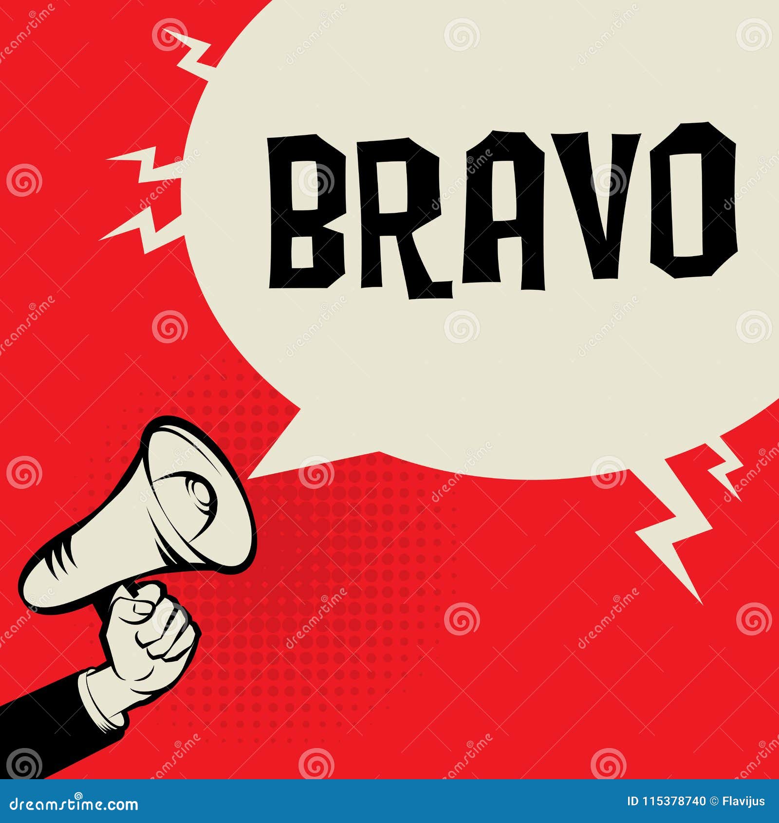 Bravo Vector Illustration With Applause On The Background ...