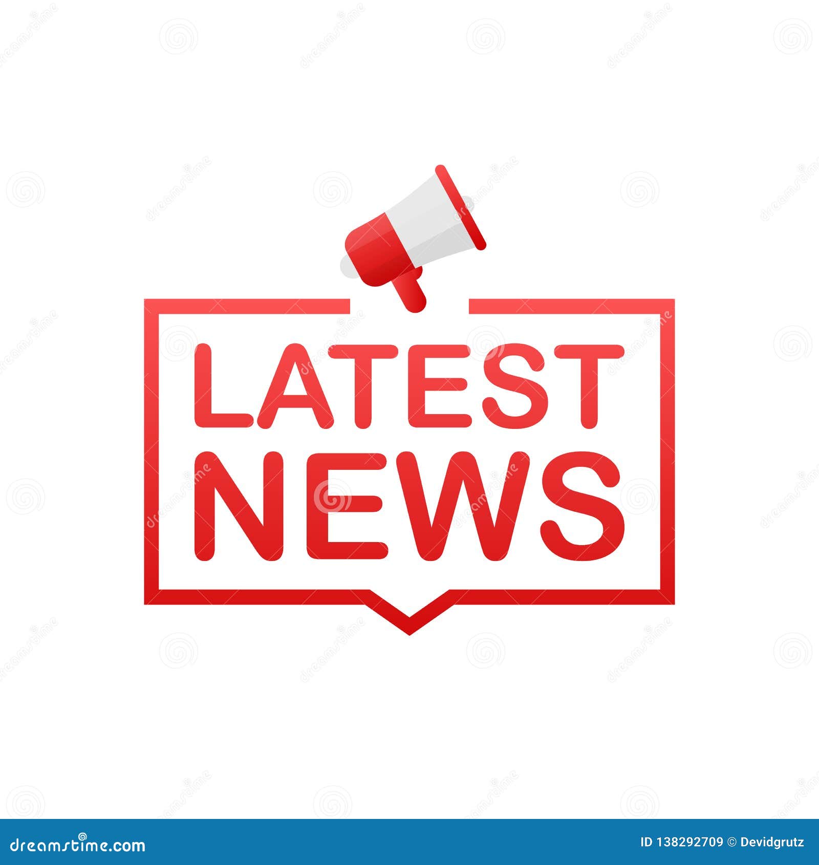 Megaphone Hand, Business Concept with Text Latest News. Vector ... Megaphone Hand, Business Concept with Text Latest News. Vector ...