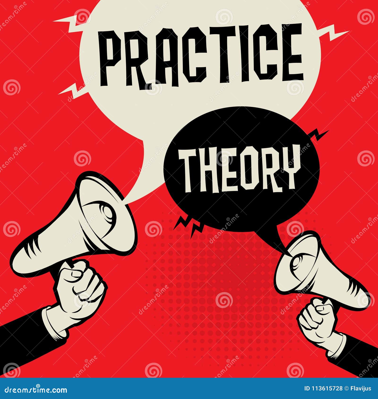 Practice And Theory As Different Choices In Life - Pictured As Words ... Practice And Theory As Different Choices In Life - Pictured As Words ...