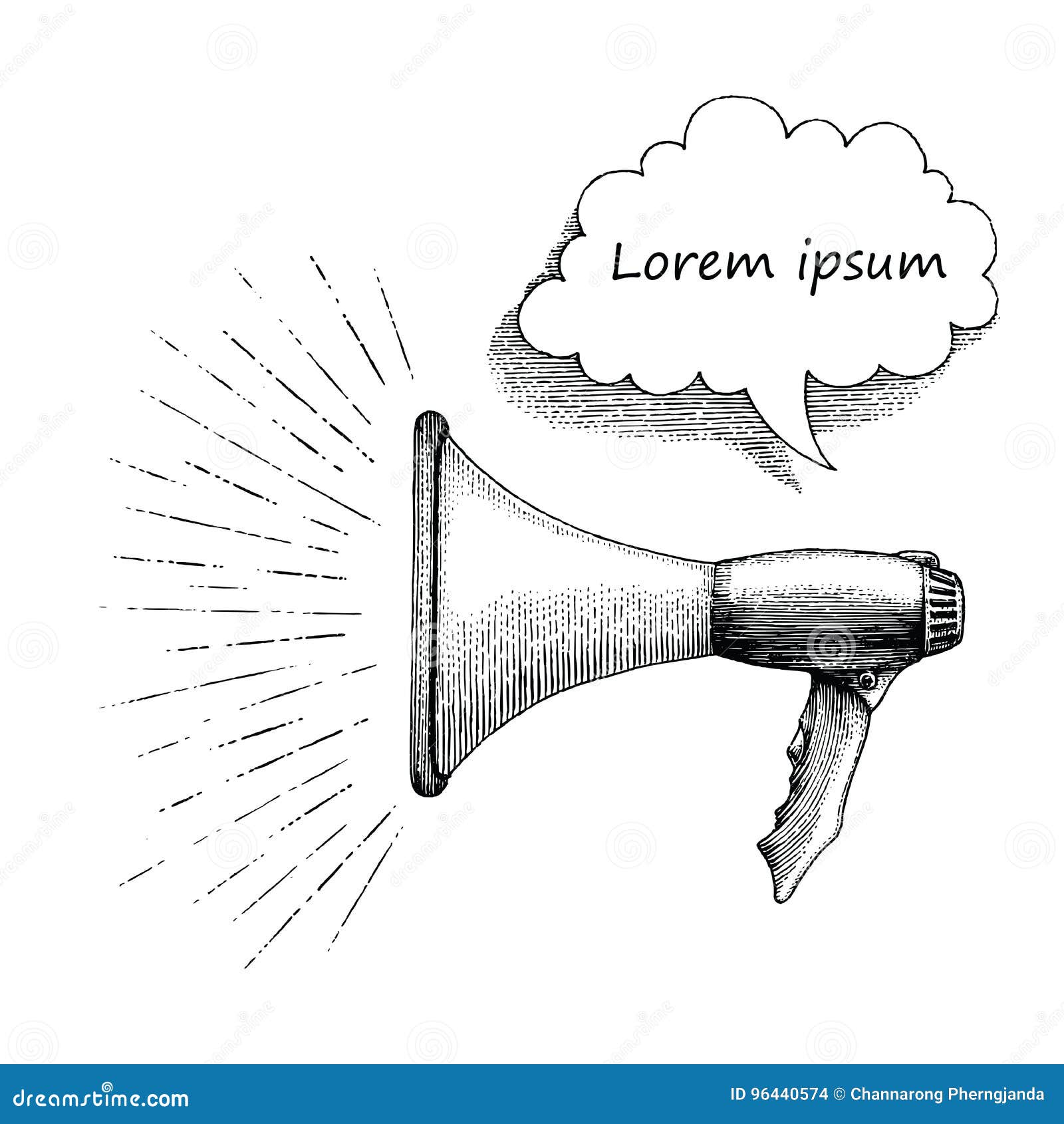 Megaphone 3d In 3d Style. Cartoon Illustration With Megaphone 3d. 3d ...