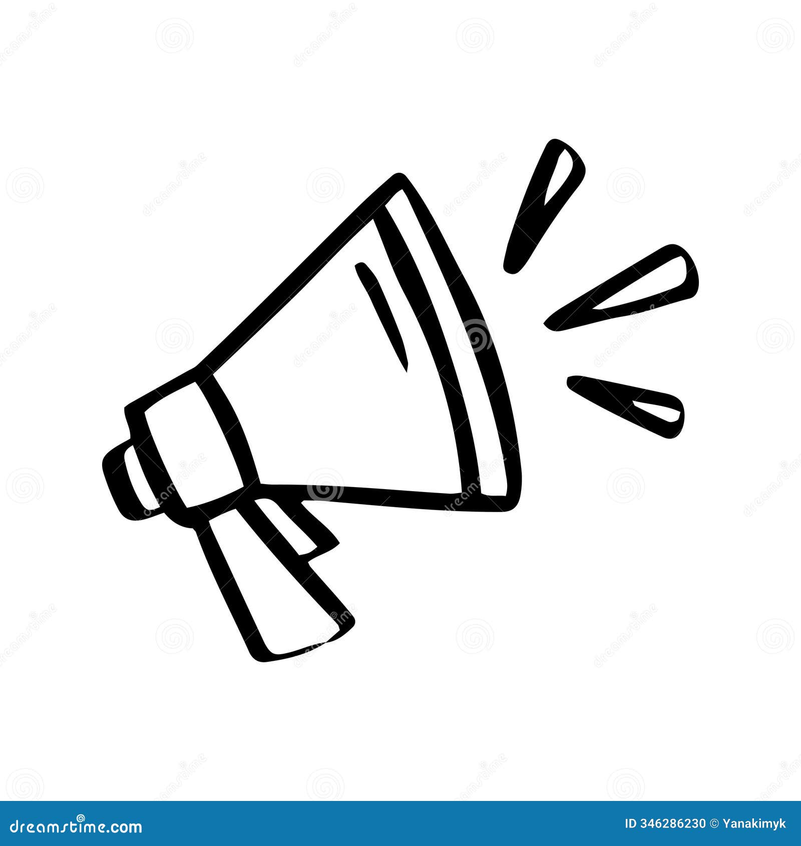 One Line Loudspeaker Voting Agitation. Notification Mail Continuous ...