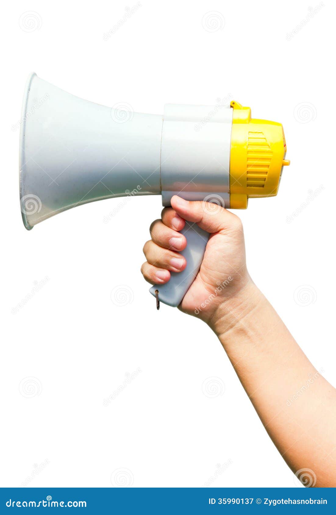 Megaphone in Hand. stock image. Image of bullhorn, loudspeaker - 35990137