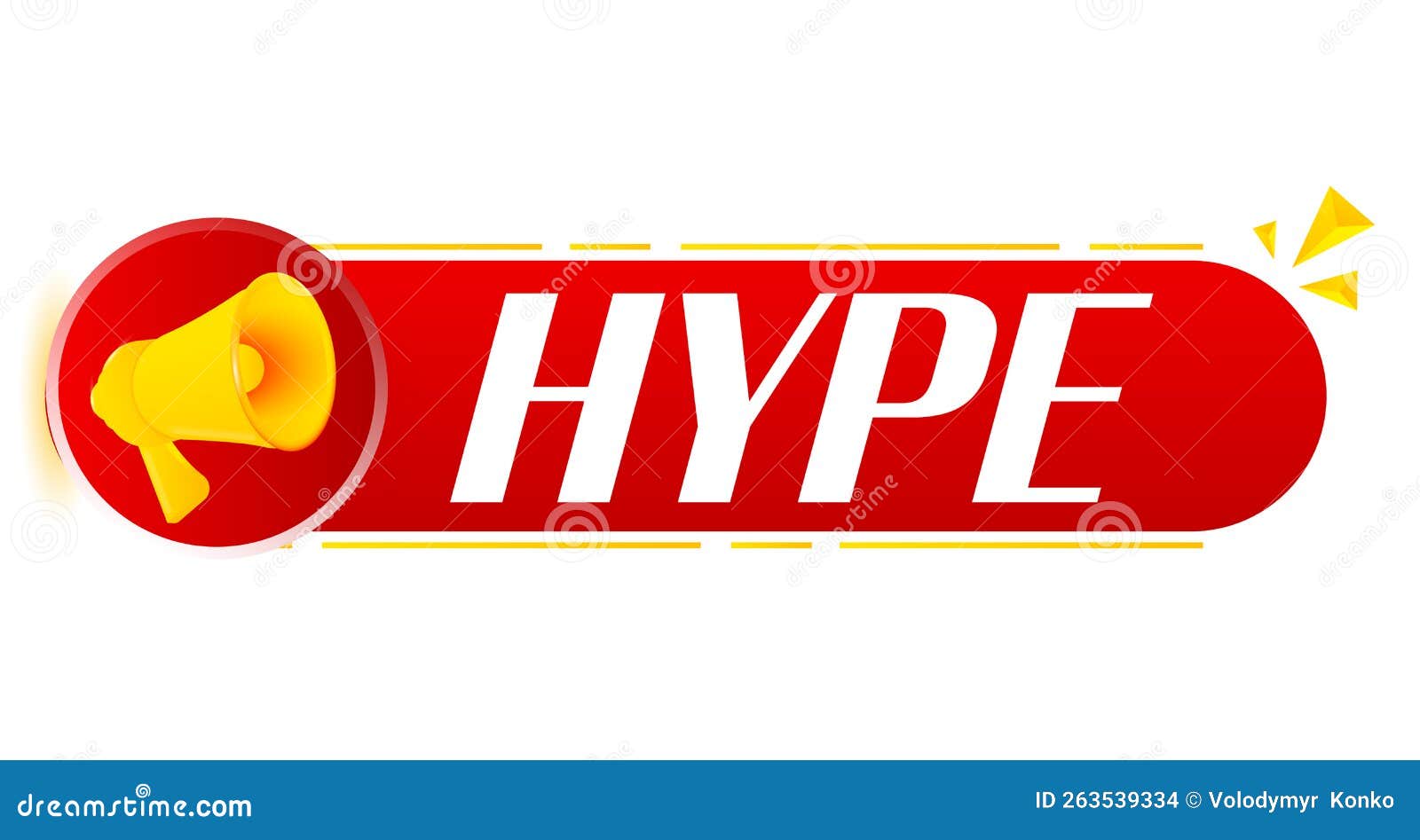 Megaphone with Hype on White Background. Megaphone Banner. Web Design ...