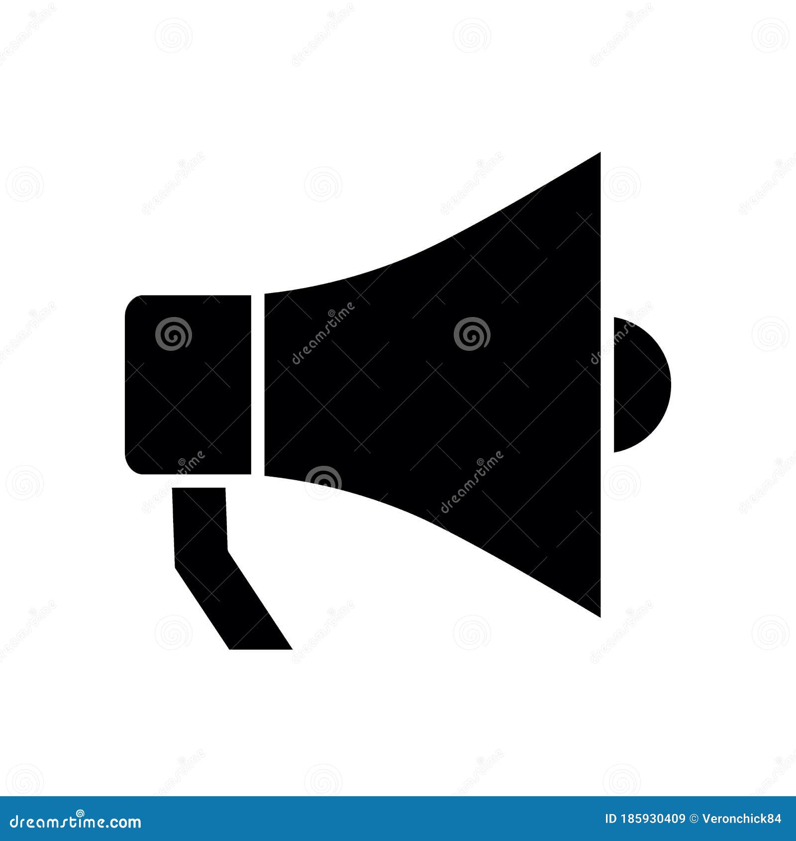 Megaphone Icon. Black Vector Megaphone Sign Stock Vector - Illustration ...