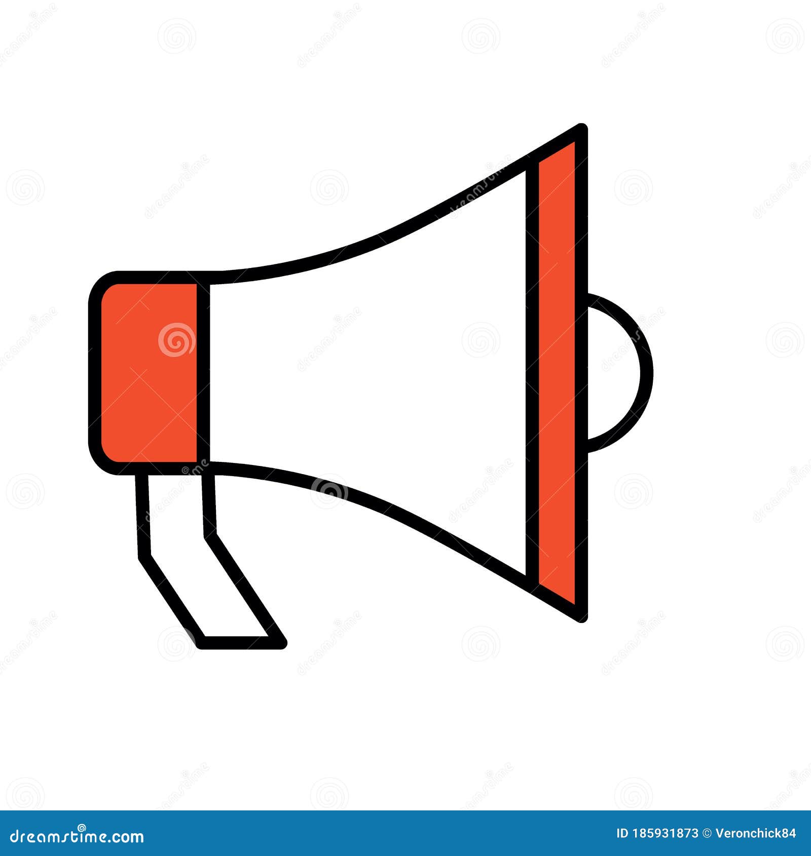 Megaphone Icon. Black Vector Megaphone Sign Stock Vector - Illustration ...