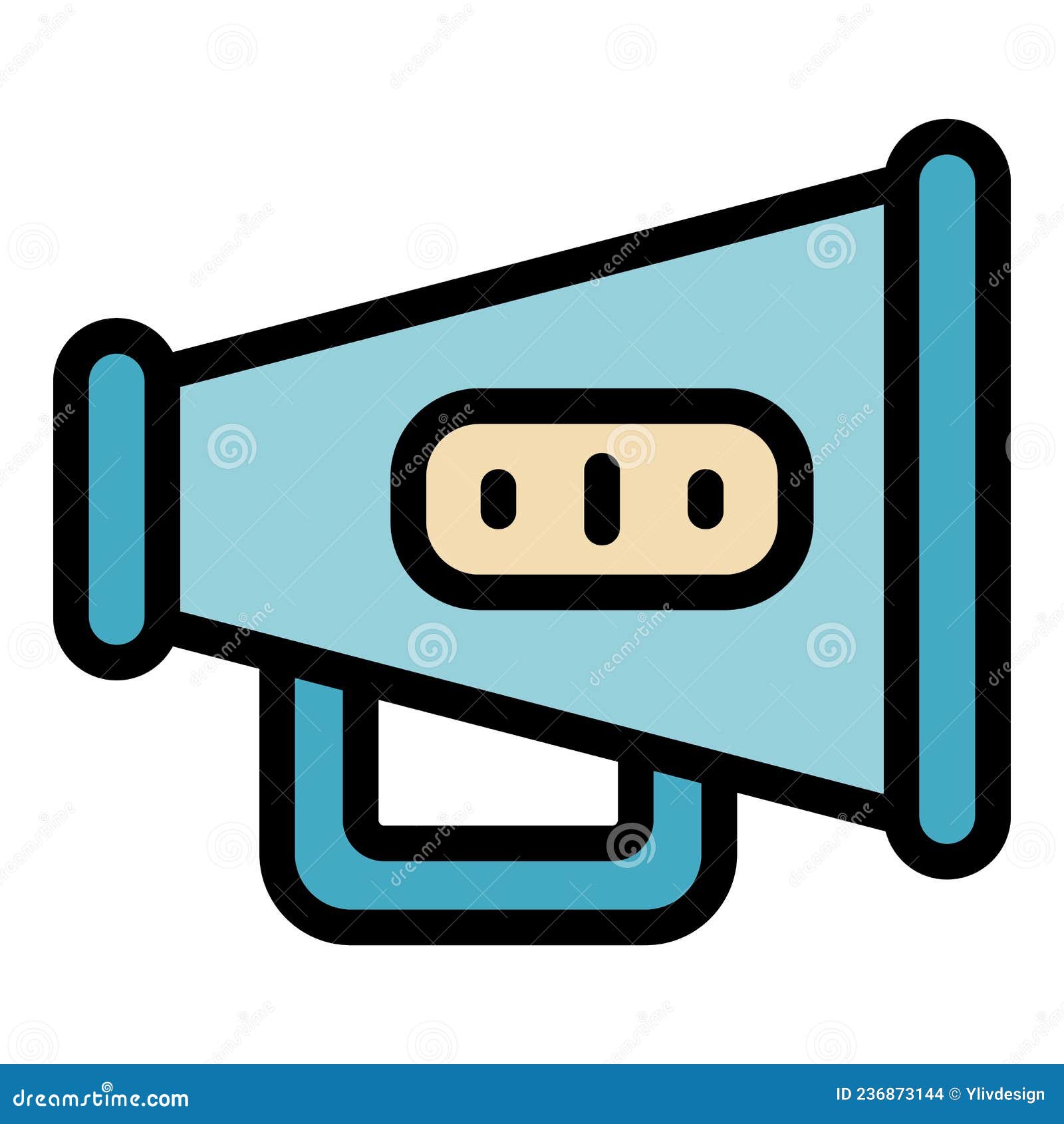 Megaphone Icon Color Outline Vector Stock Vector - Illustration of logo ...