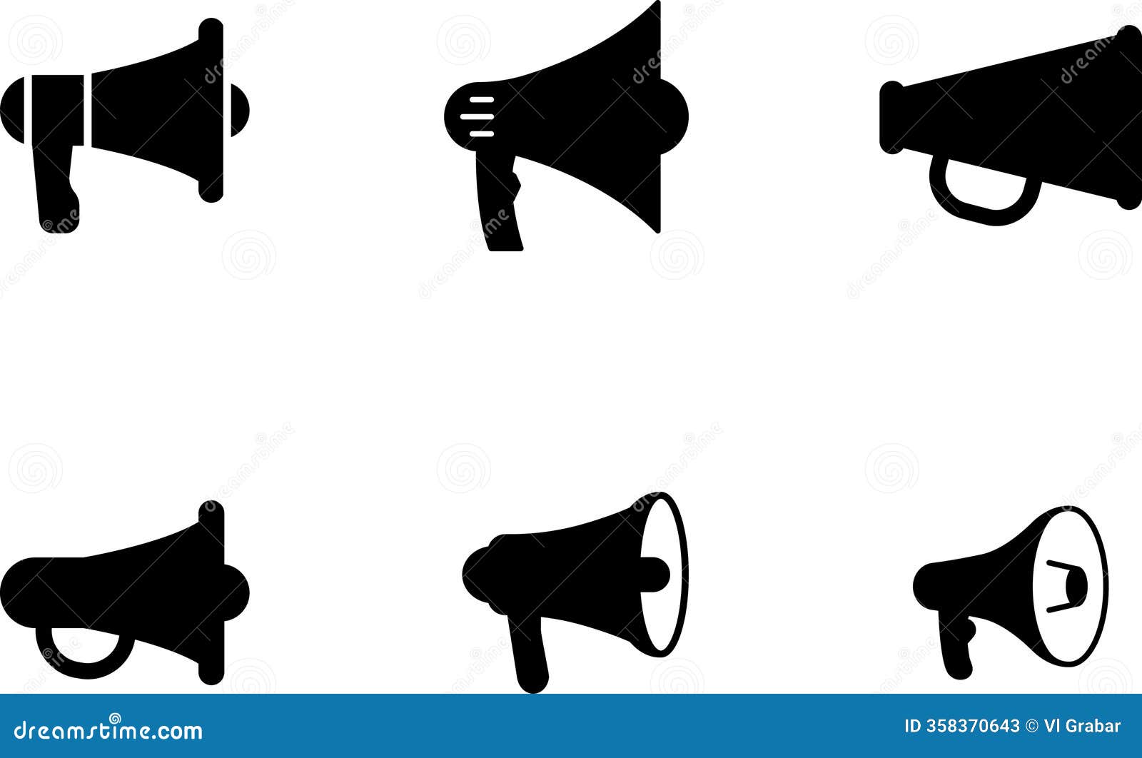 Megaphone Icon. Electric Megaphone Symbol with Sound. Loudspeaker ...