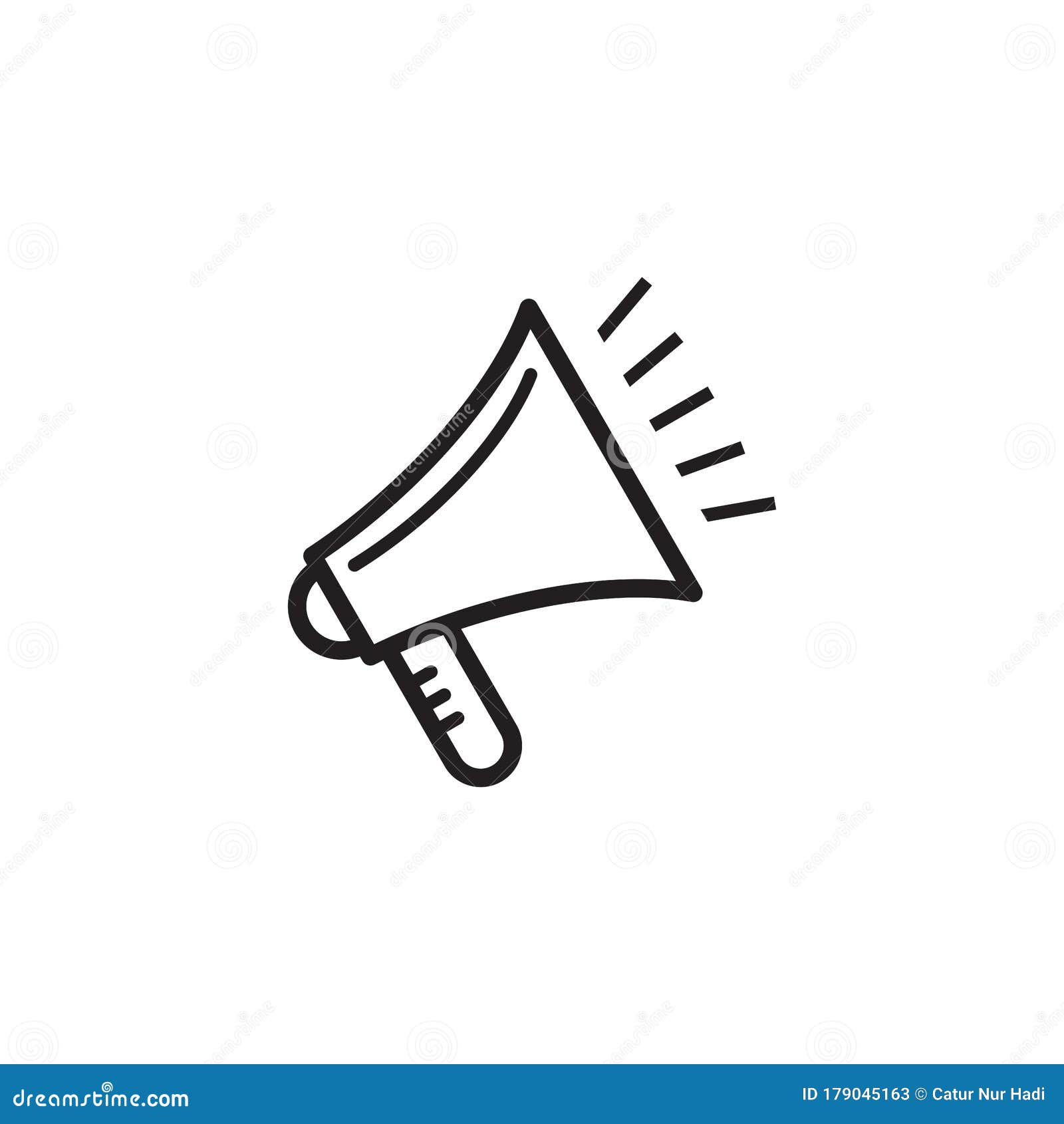 Megaphone Icon Flat Vector Template Design Trendy Stock Vector ...