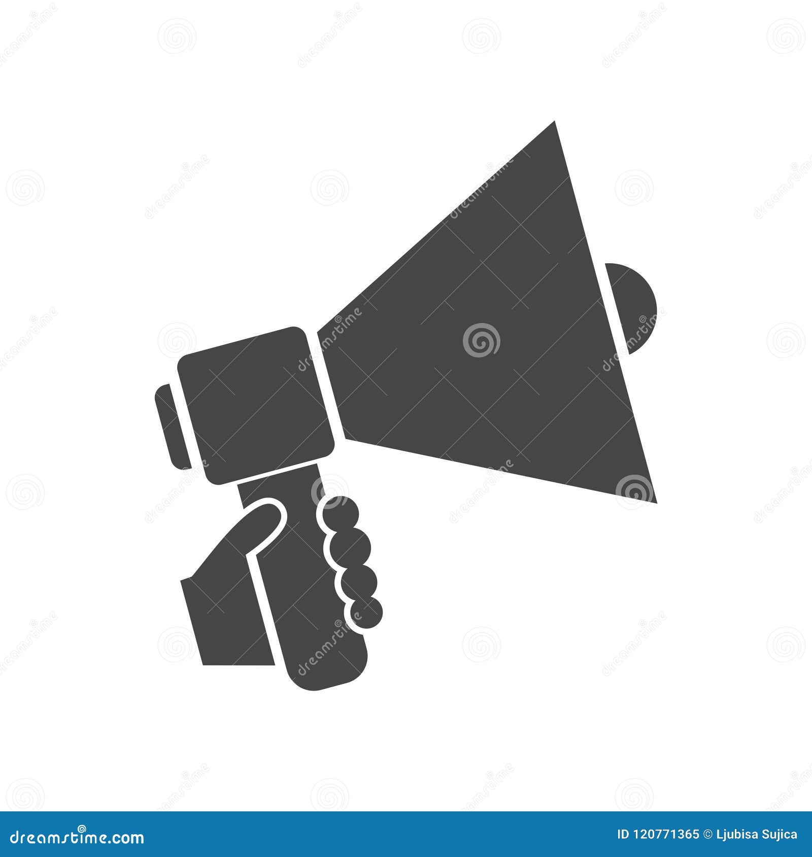 Megaphone Icon, Hand with Speaker Stock Vector - Illustration of hint ...