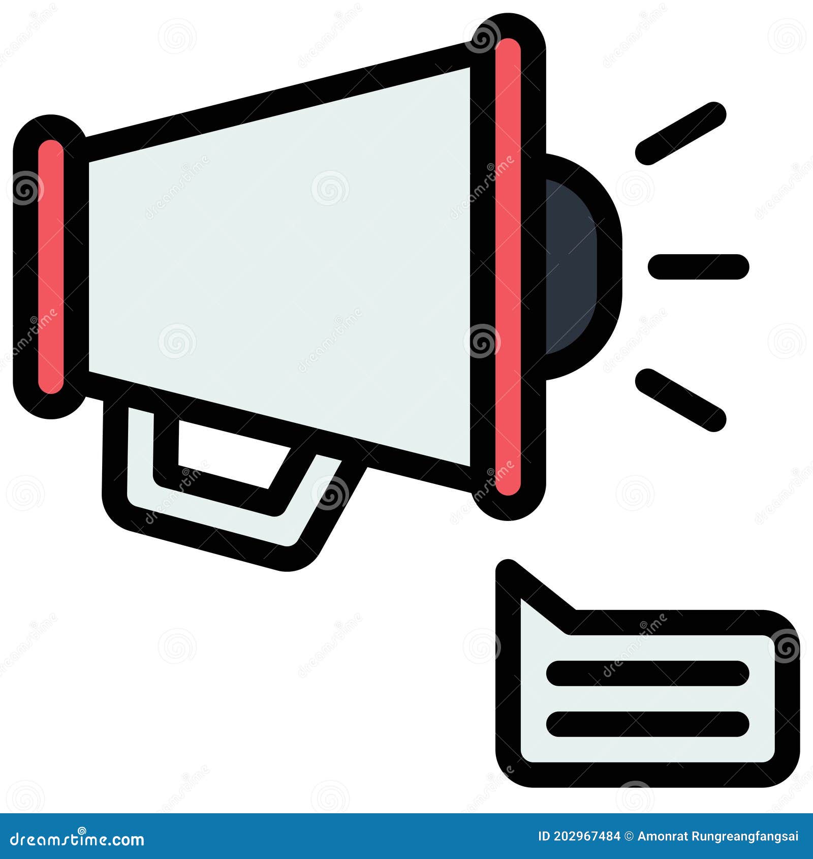 Megaphone Icon, Protest Related Vector Stock Vector - Illustration of ...