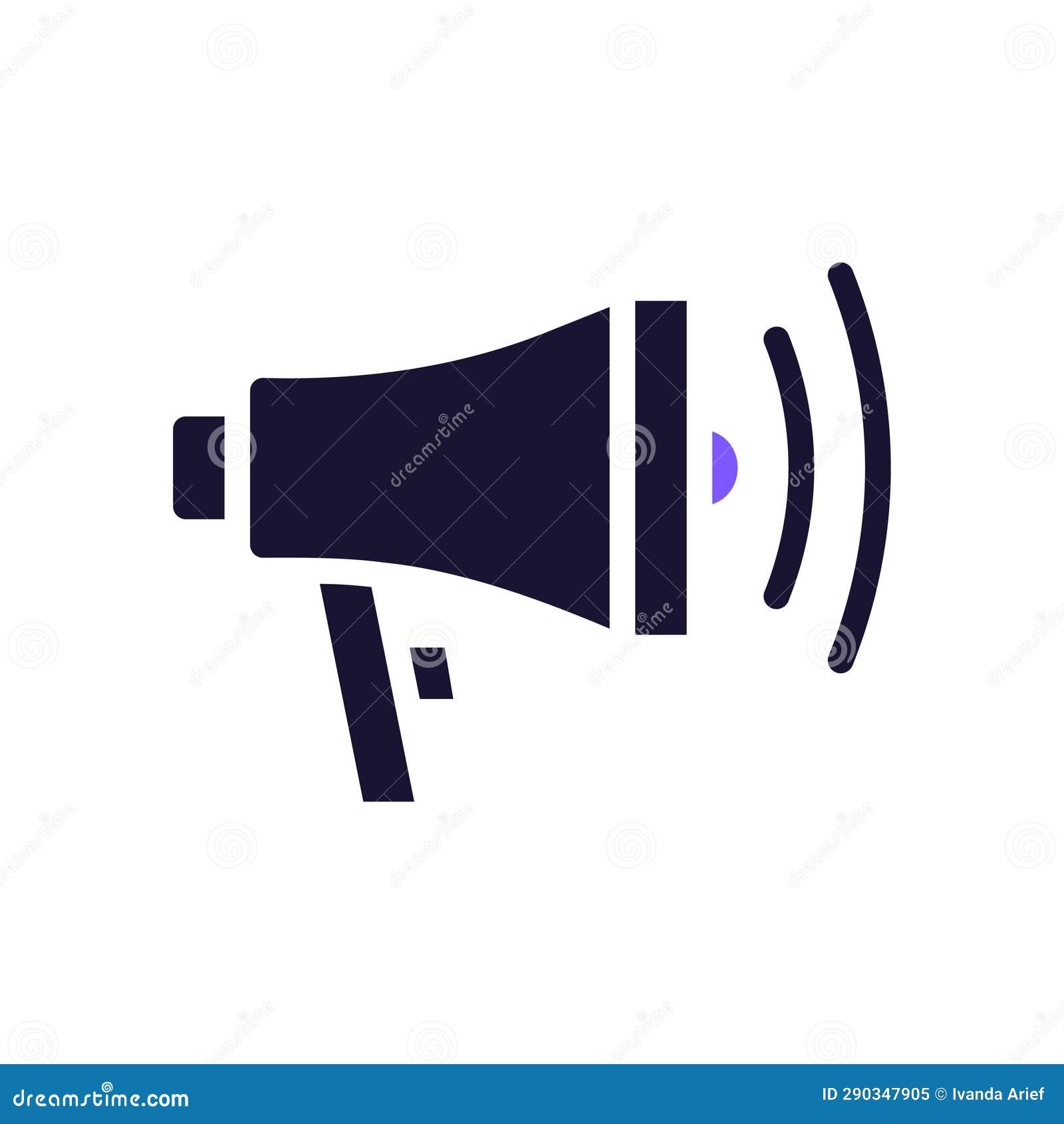 Megaphone Icon Solid Purple Black Business Symbol Illustration Stock ...