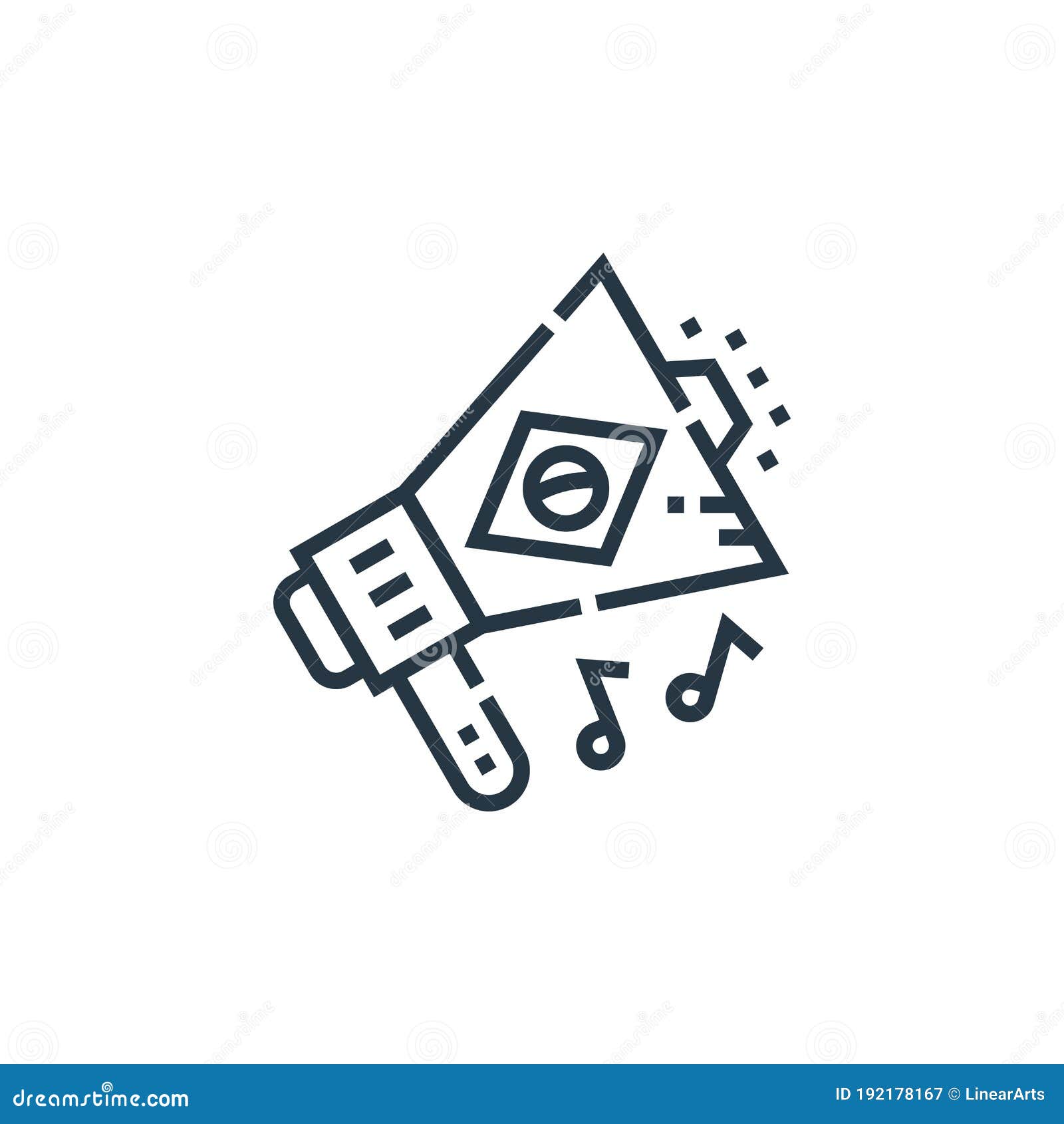 Megaphone Icon Vector from Brazilian Carnival Concept. Thin Line ...