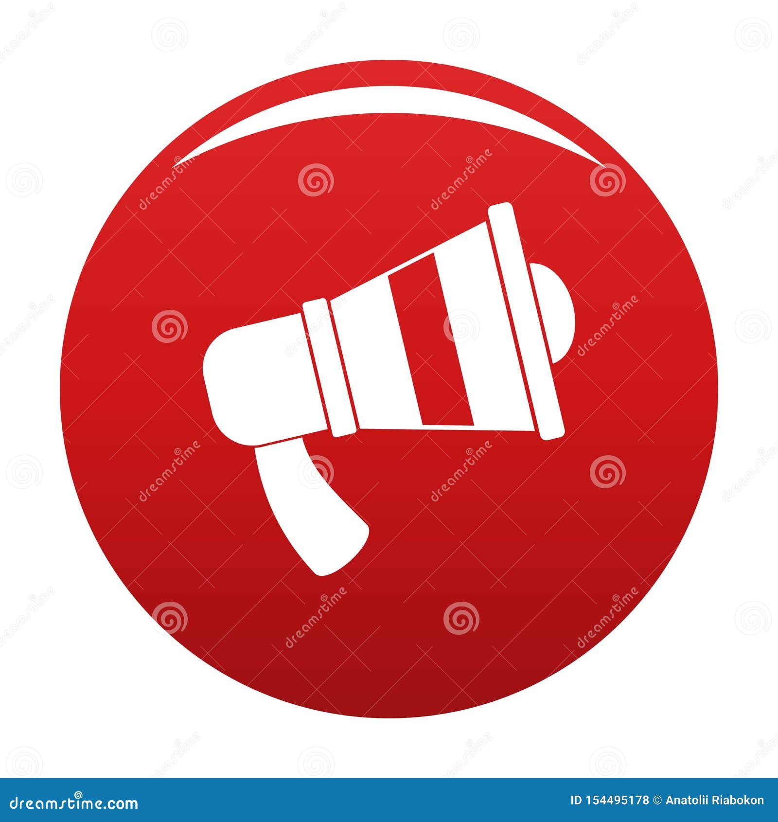 Megaphone icon vector red stock vector. Illustration of volume - 154495178