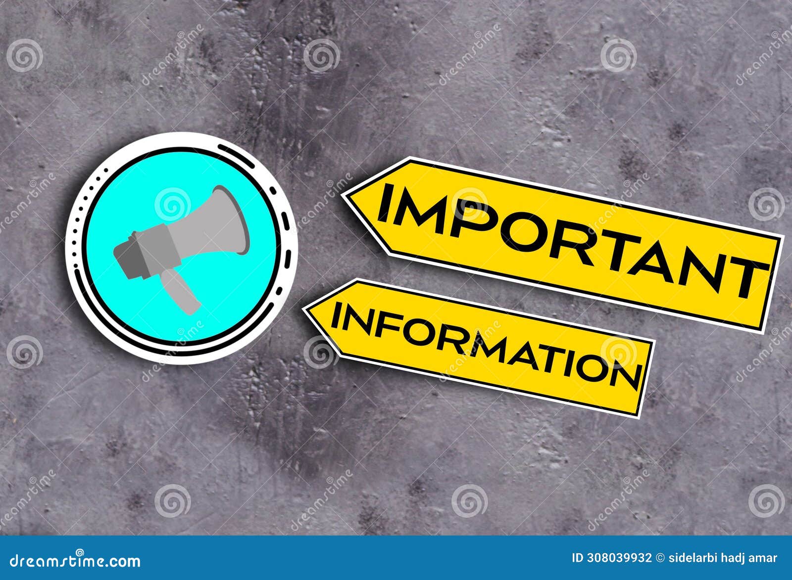 Megaphone with Important Information Speech Bubble Banner Stock Photo ... Megaphone with Important Information Speech Bubble Banner Stock Photo ...
