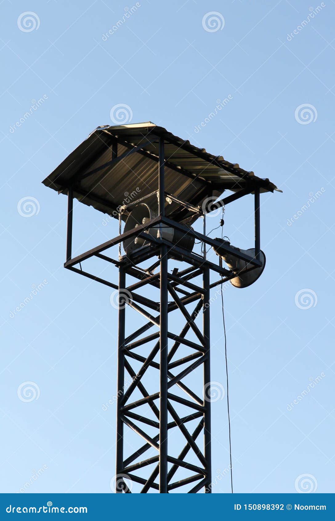 Megaphone Install on Steel Pole Stock Photo - Image of station, outdoor ...