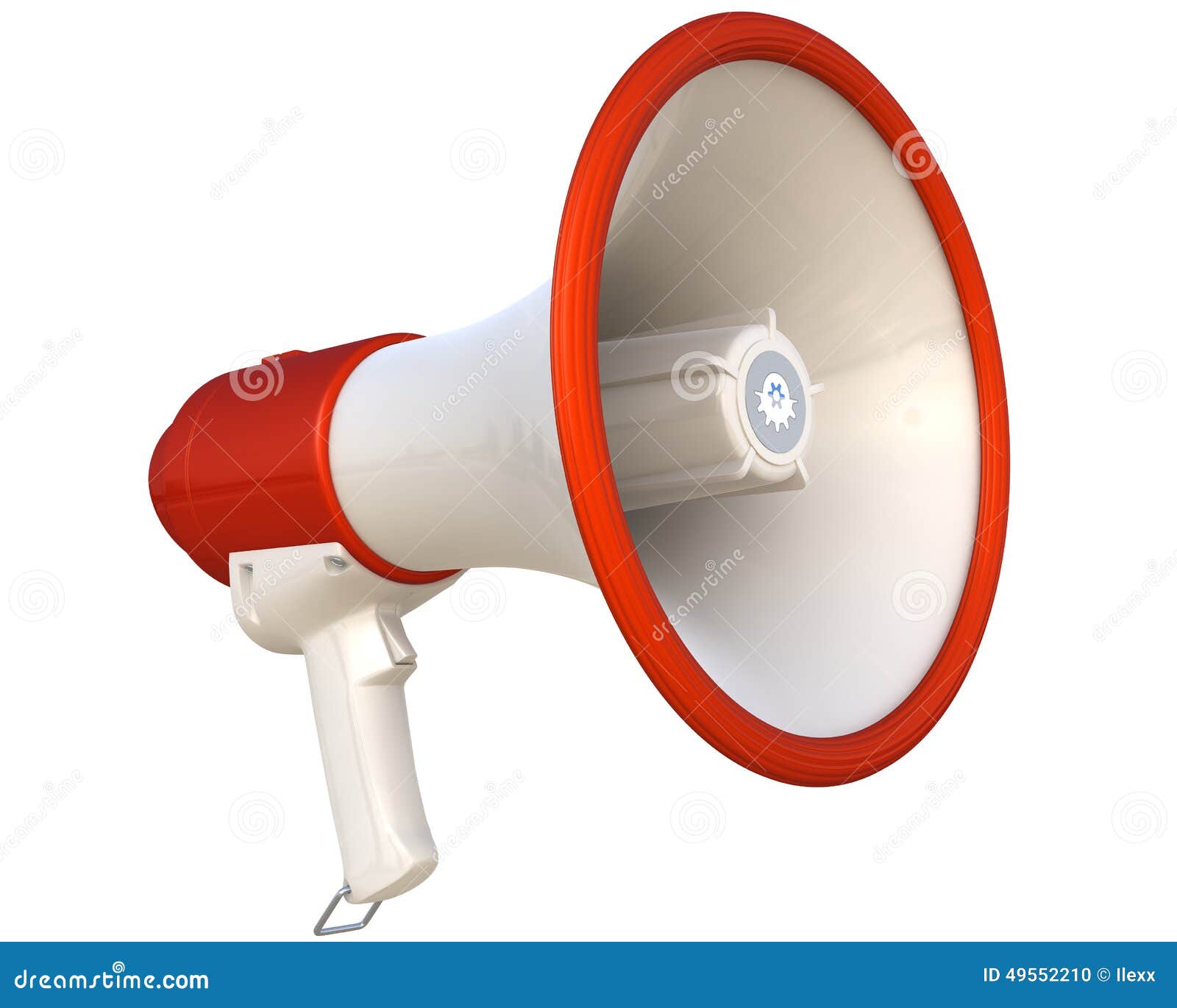 Red Megaphone Isolated On White Background For Announcements Royalty ...