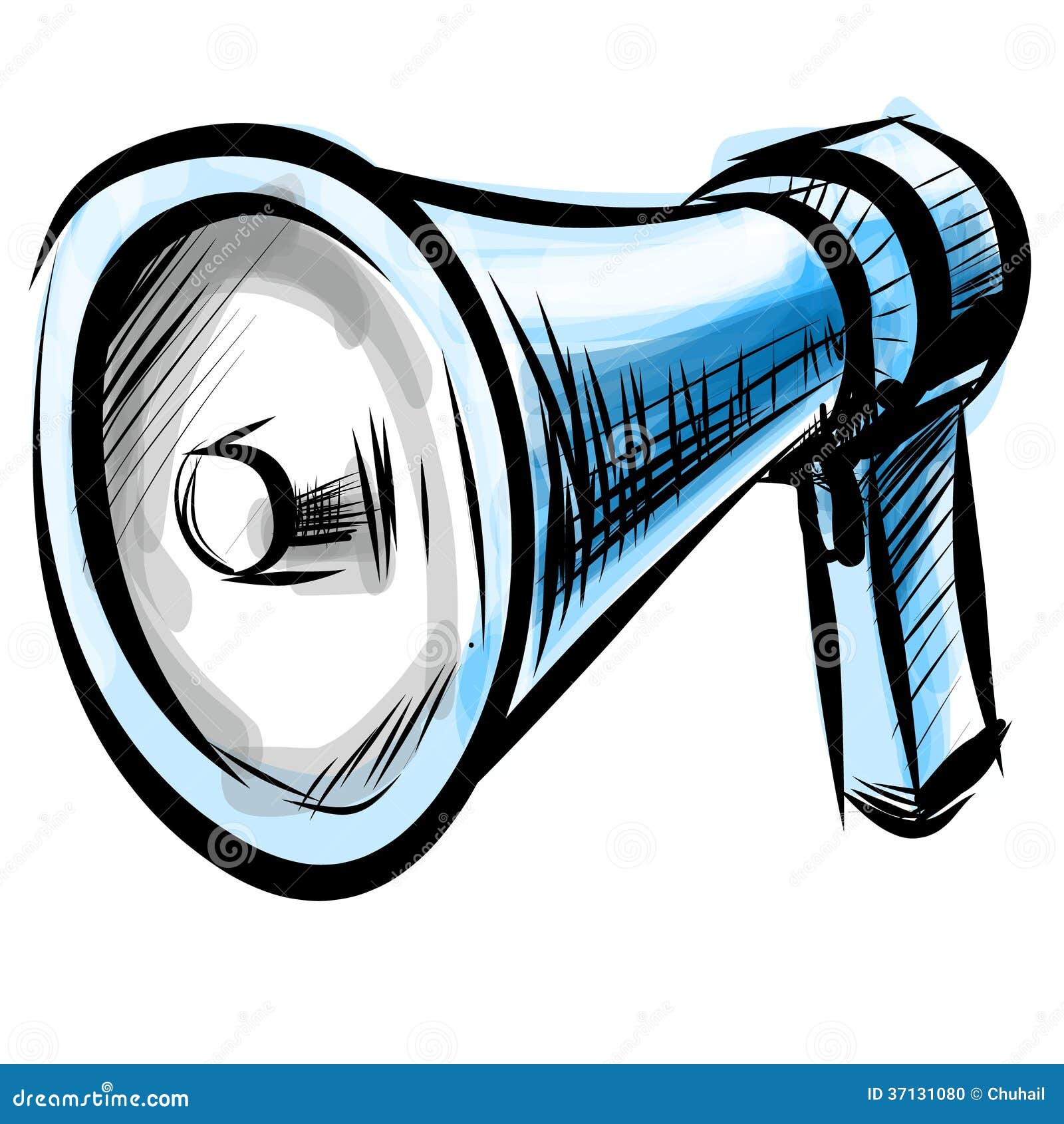 Megaphone Isolated on White Background Stock Vector - Illustration of ...