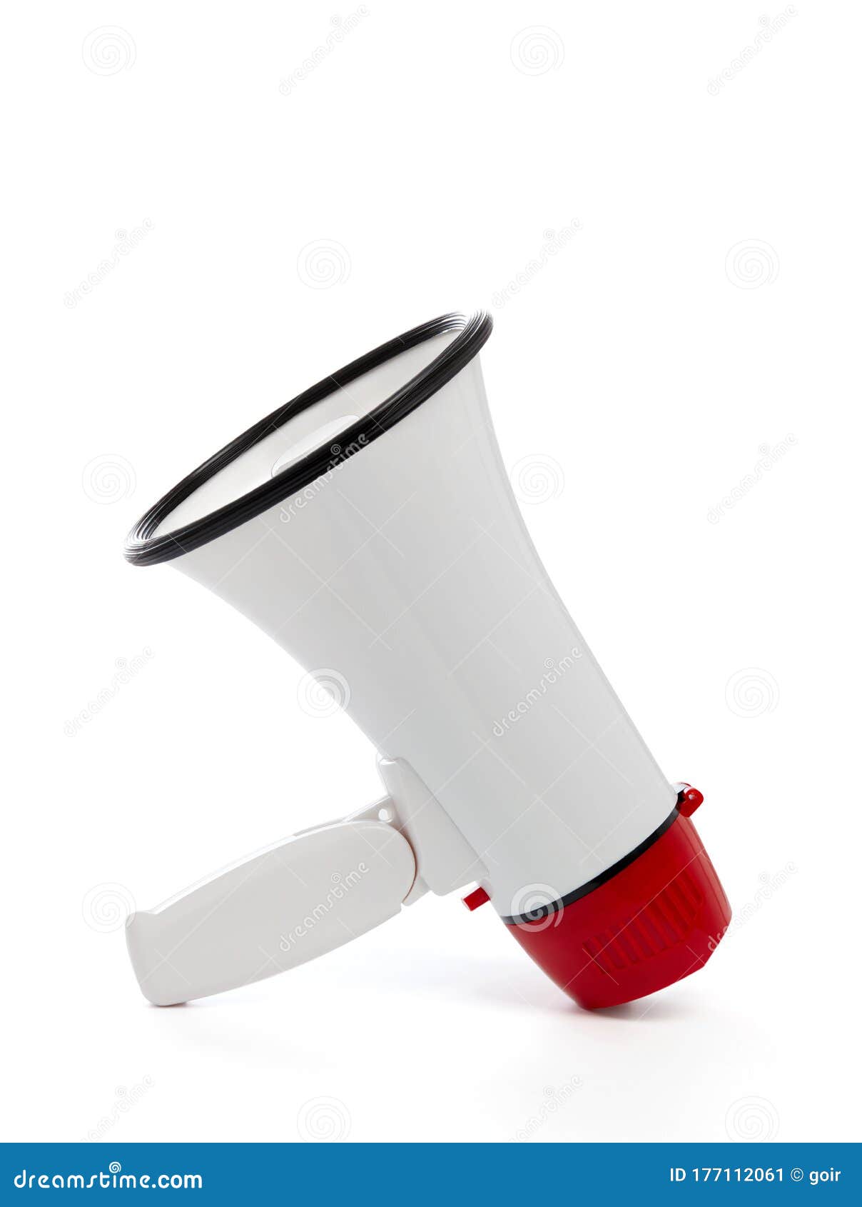 Megaphone on white stock image. Image of broadcasting - 177112061