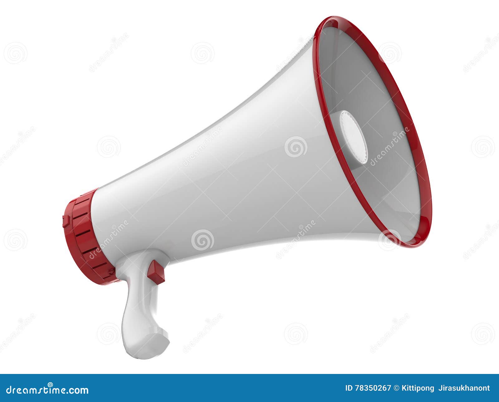 Megaphone Isolated on White Stock Illustration - Illustration of phone ...