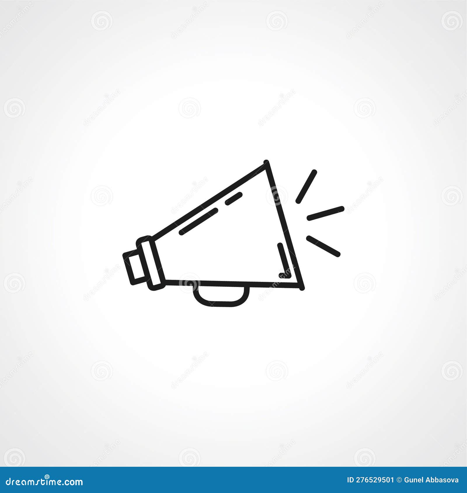 Megaphone Line Icon. Loudspeacker Megaphone Icon Stock Vector ...