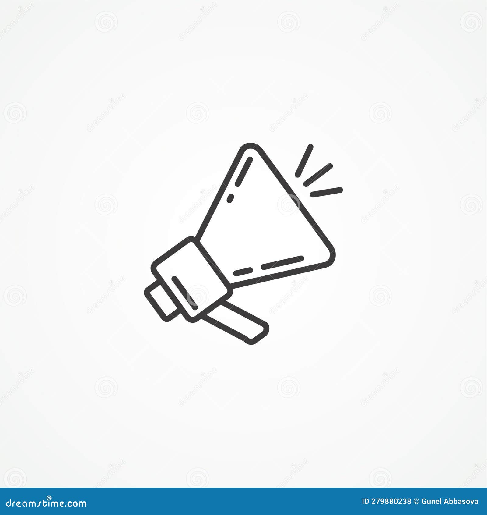 Megaphone Line Icon. Loudspeacker Megaphone Icon Stock Vector ...