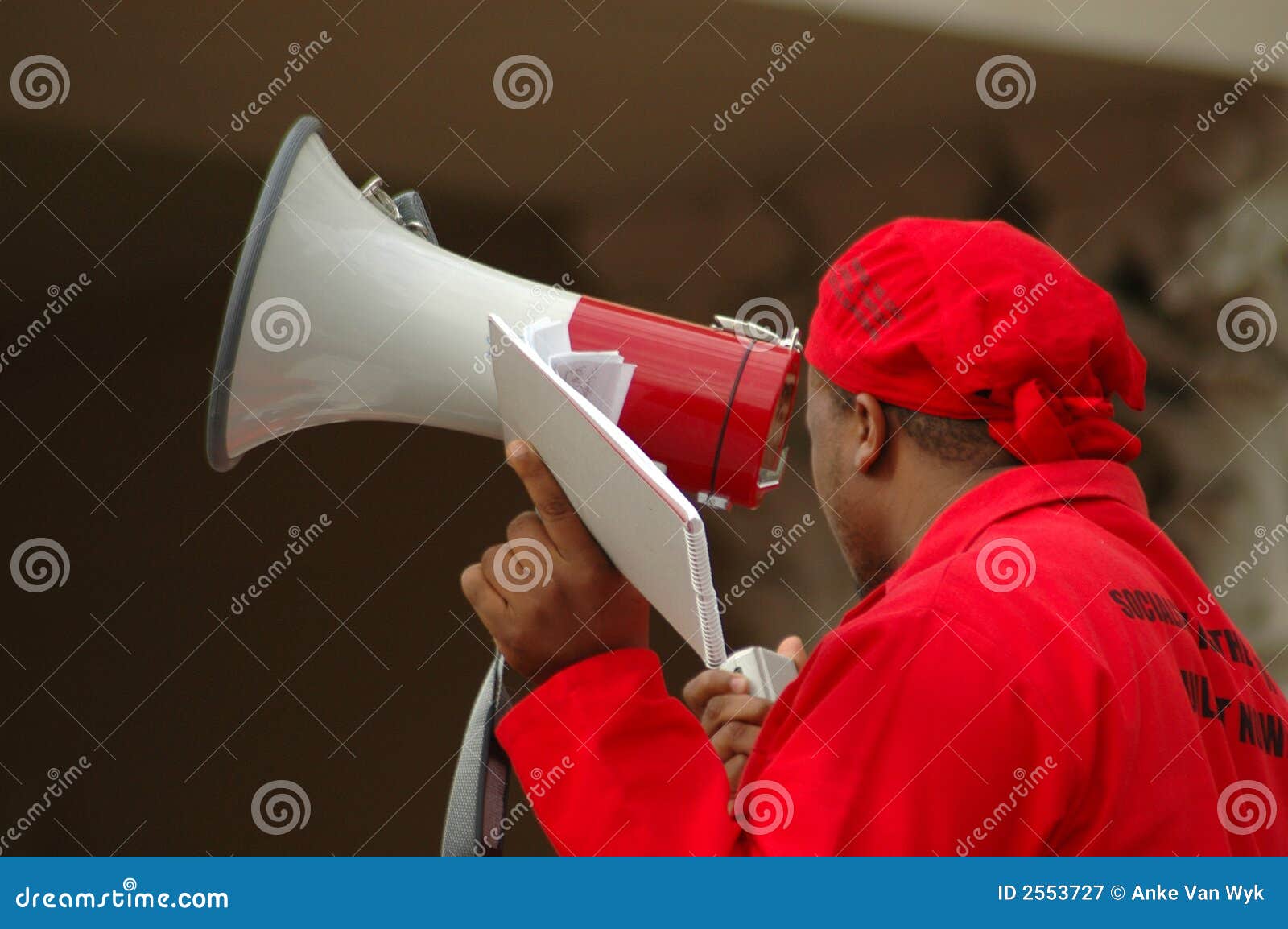 Megaphone man editorial photography. Image of meet, meeting - 2553727