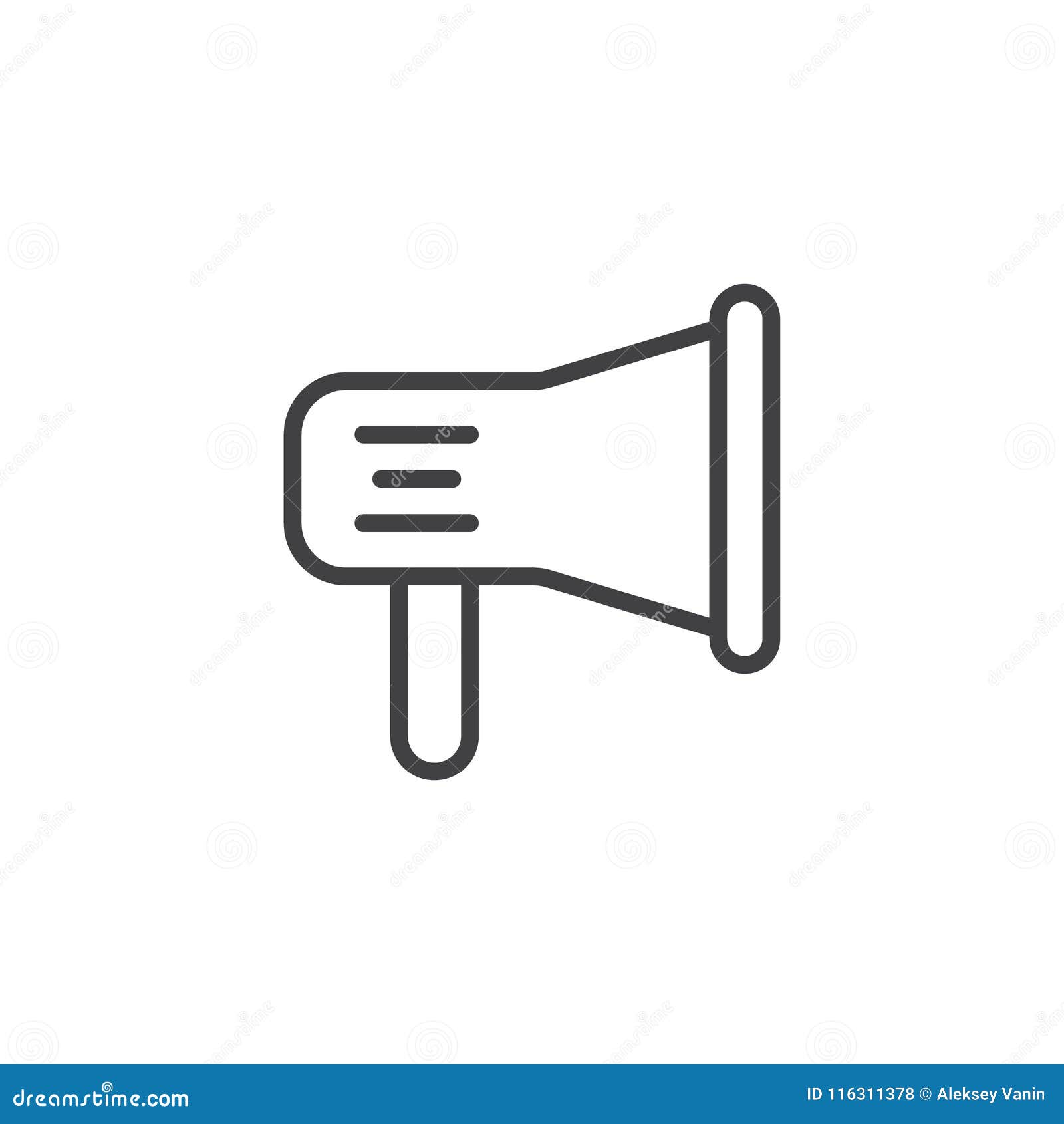Megaphone Icon. Vector Isolated Megaphone Linear Icon Template ... Megaphone Icon. Vector Isolated Megaphone Linear Icon Template ...