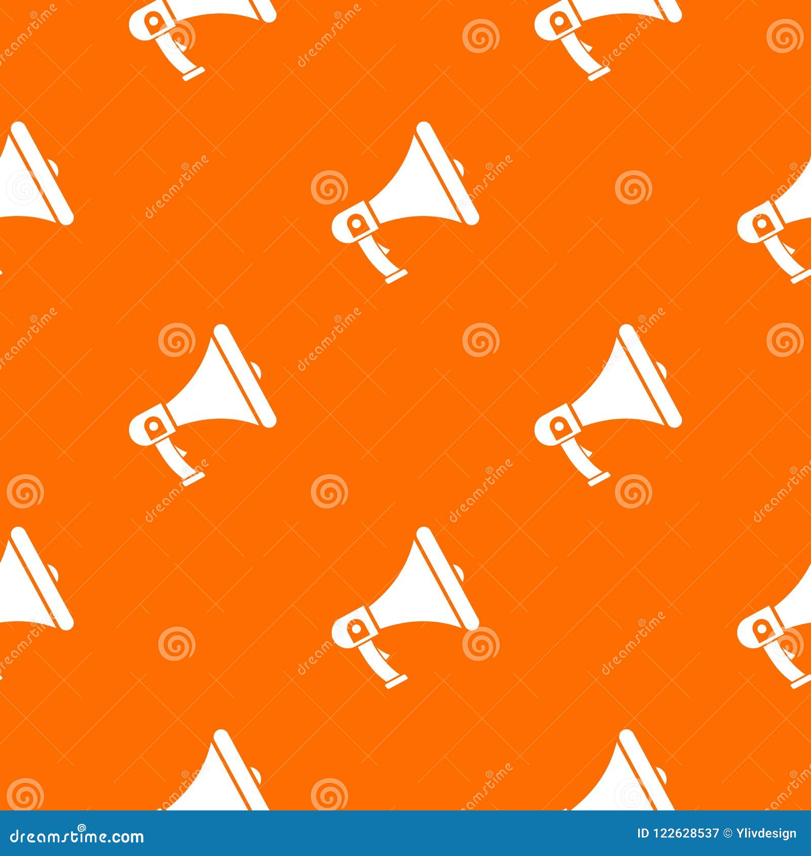 Megaphone pattern seamless stock vector. Illustration of horn - 122628537