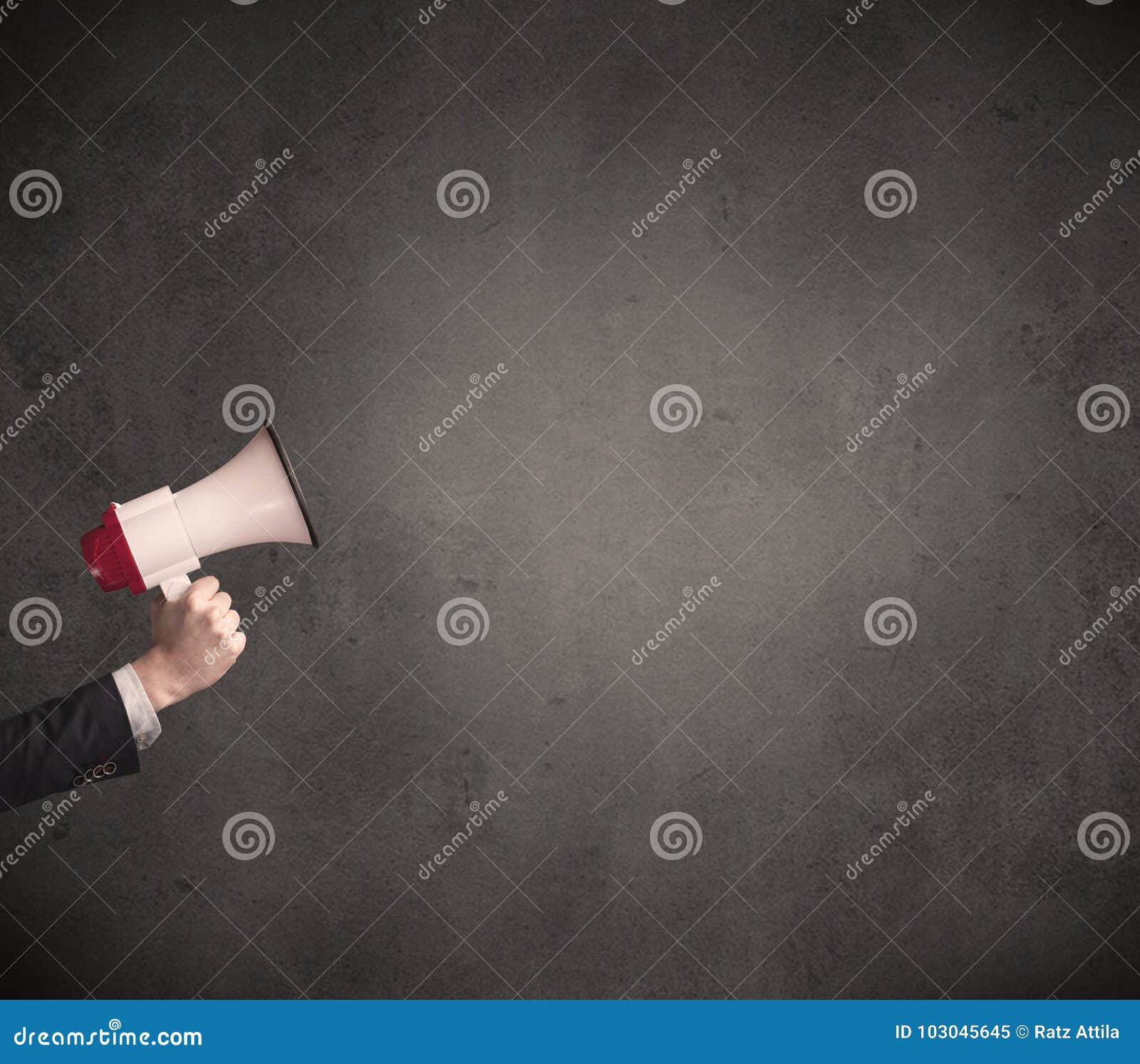 Megaphone on Plain Background Stock Image - Image of shape, management ...