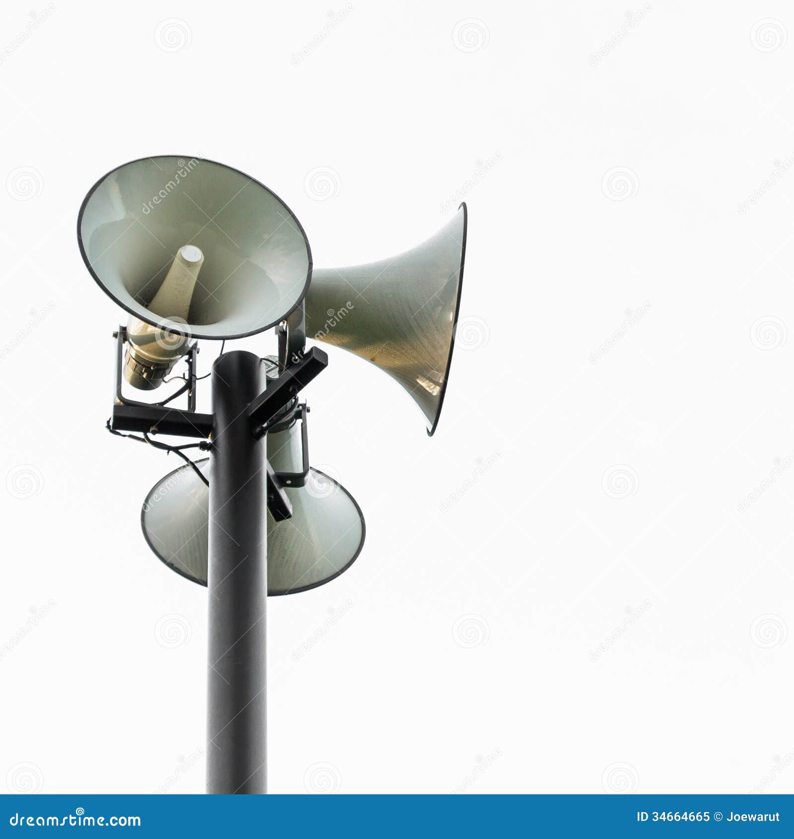 Loud-hailers On Police Car For Message Information At Emergency ...