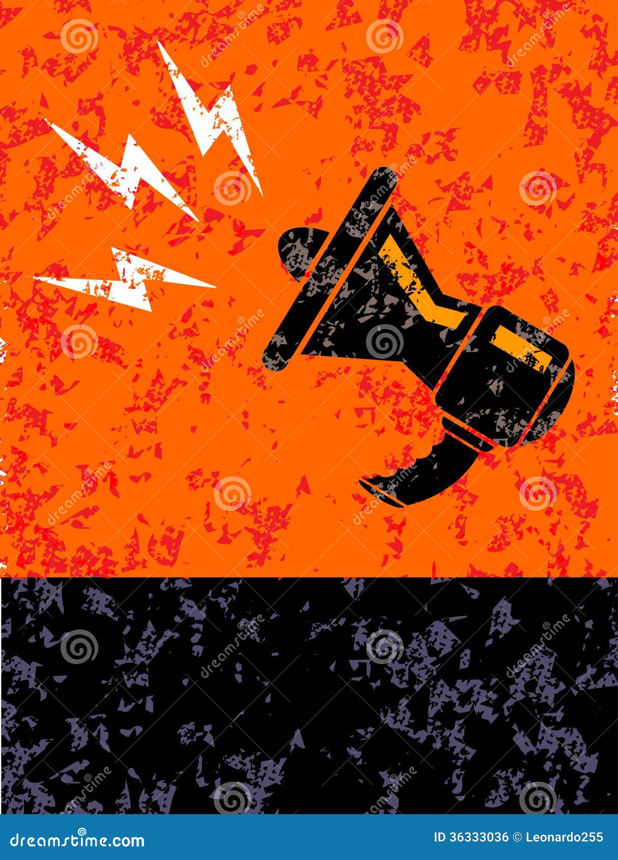 Megaphone poster stock vector. Illustration of graphic - 36333036