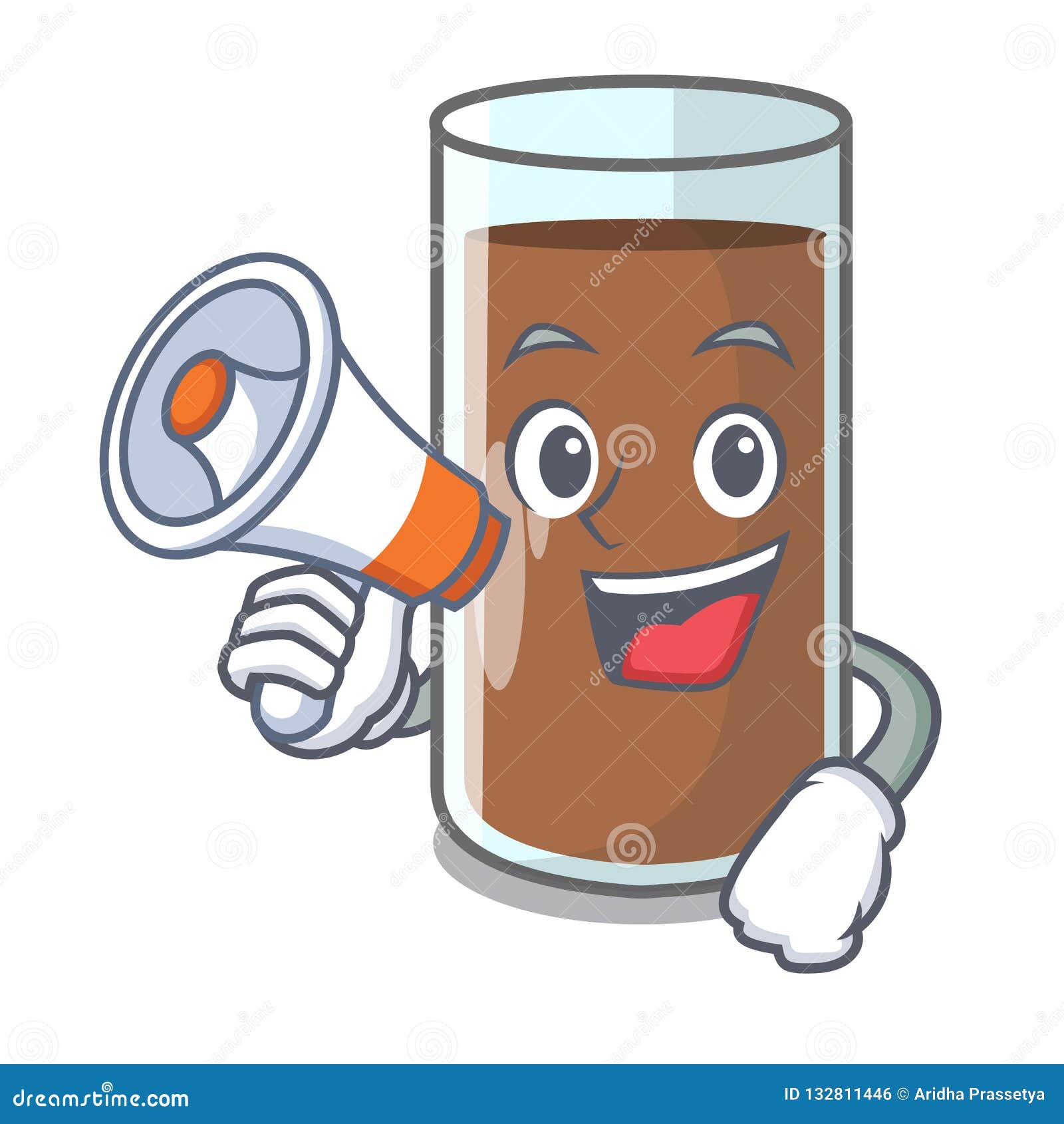 With Megaphone Pouring Chocolate Milk from Bottle Cartoon Stock Vector ...