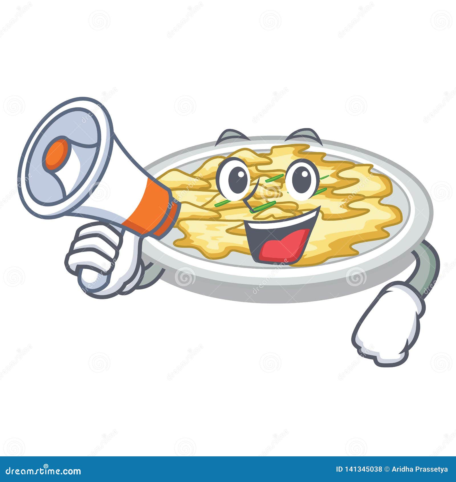 Cartoon Huevos Rancheros Mexican Food Vector Illustration. Traditional ...