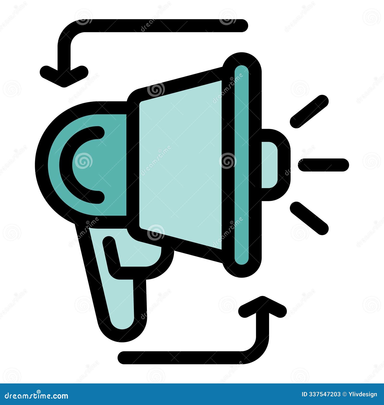 Feedback Loop with Megaphone and Arrows for Communication Concept Stock ...