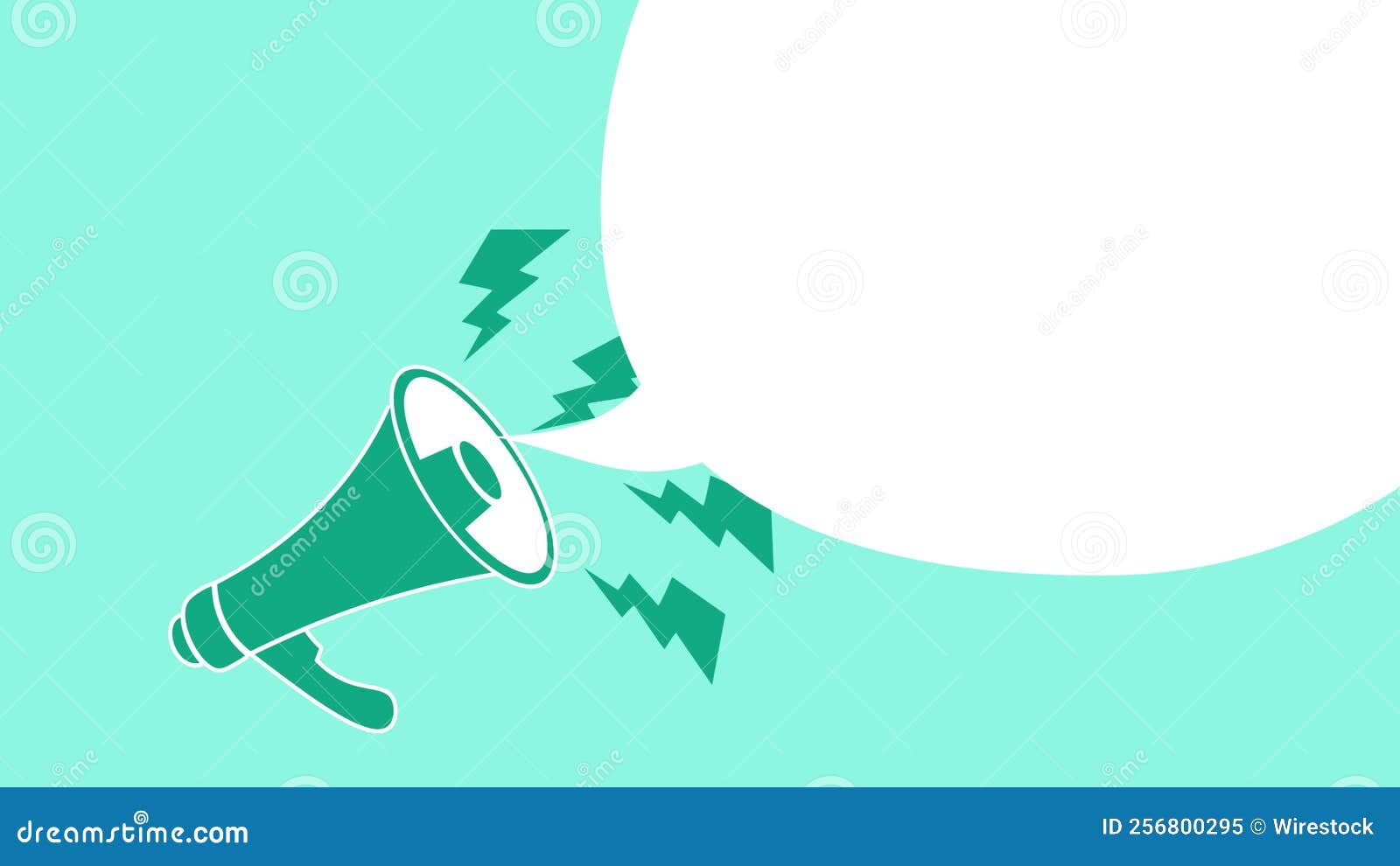 Megaphone Sign with Blank Callout Shape, Speech Bubble, Announcement ...