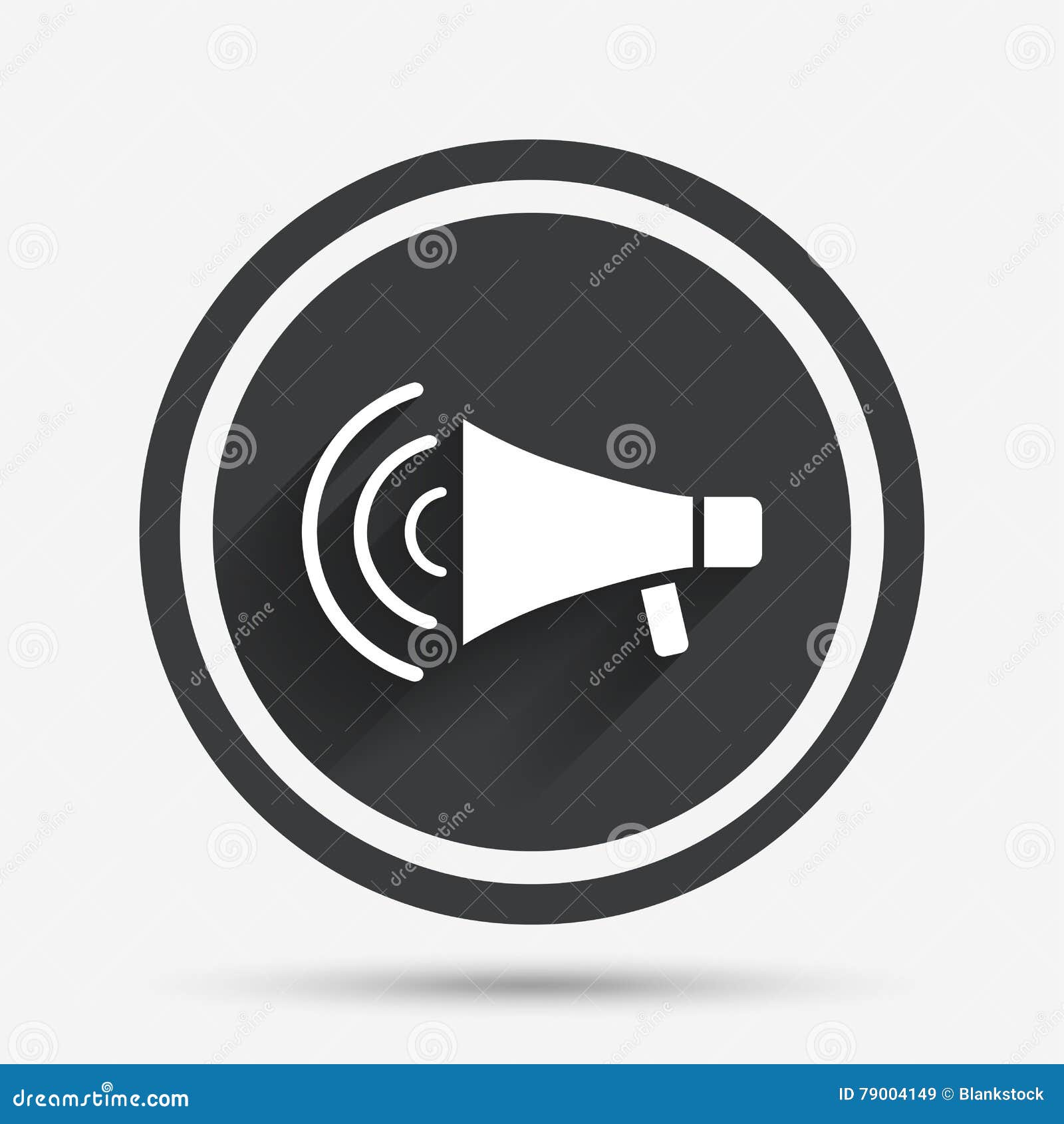 Megaphone Sign Icon. Loudspeaker Strike Symbol Stock Vector ...