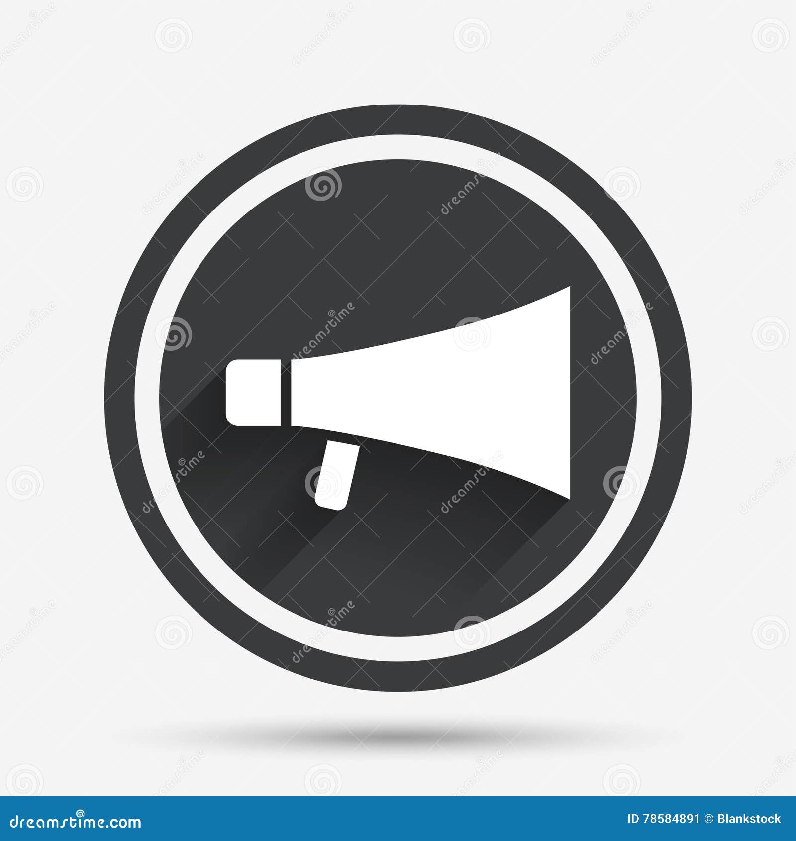 Megaphone Sign Icon. Loudspeaker Symbol Stock Vector - Illustration of ...