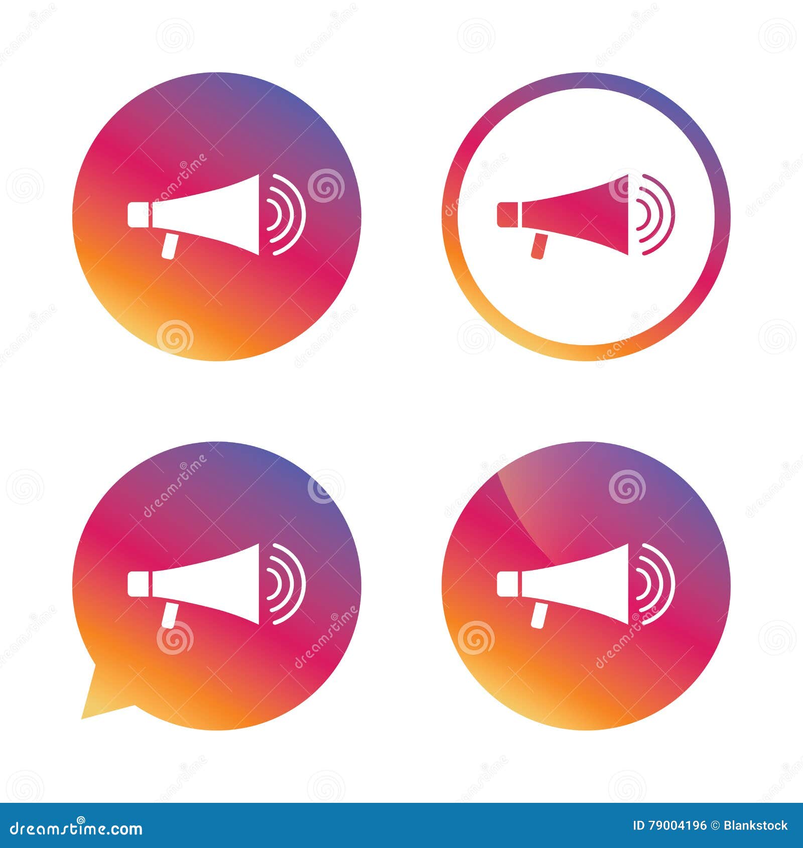 Megaphone Sign Icon. Loudspeaker Symbol Stock Illustration ...